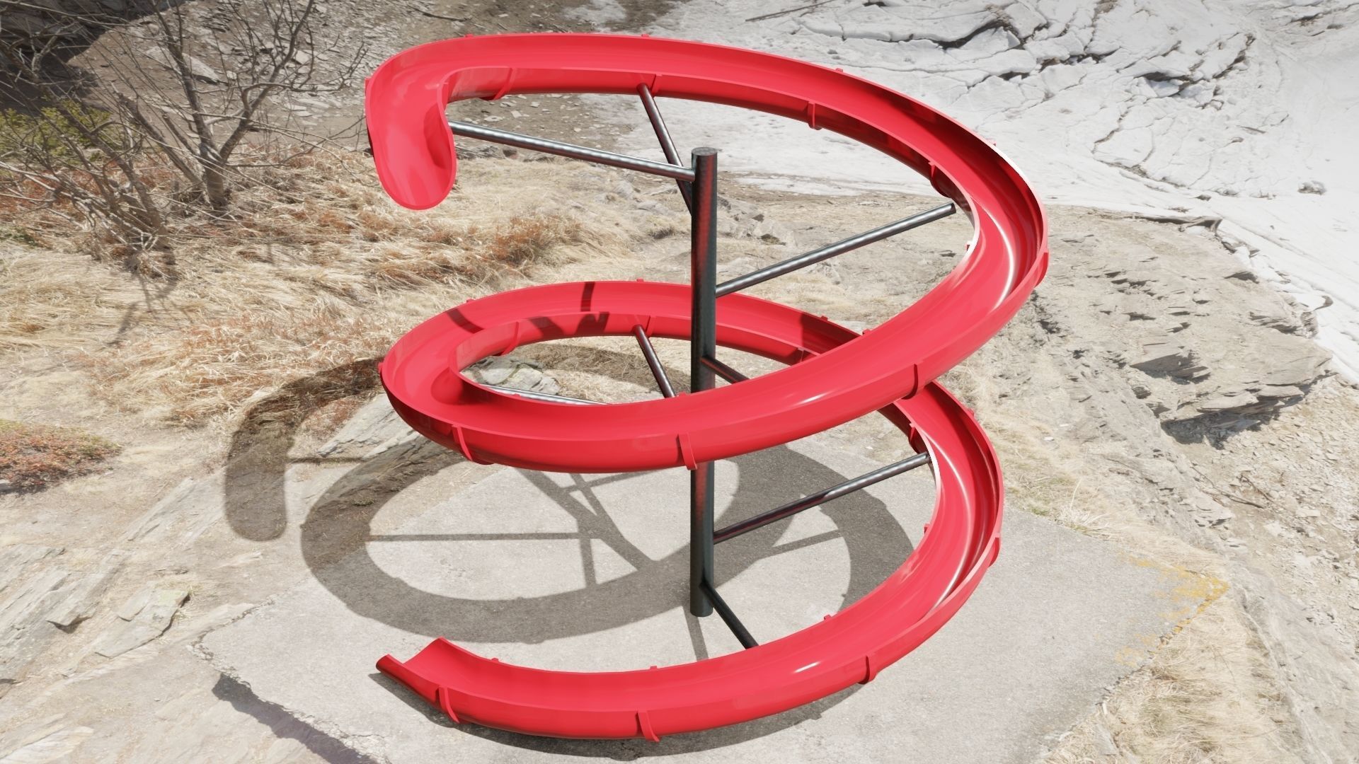 3D model Water Slide VR / AR / low-poly | CGTrader