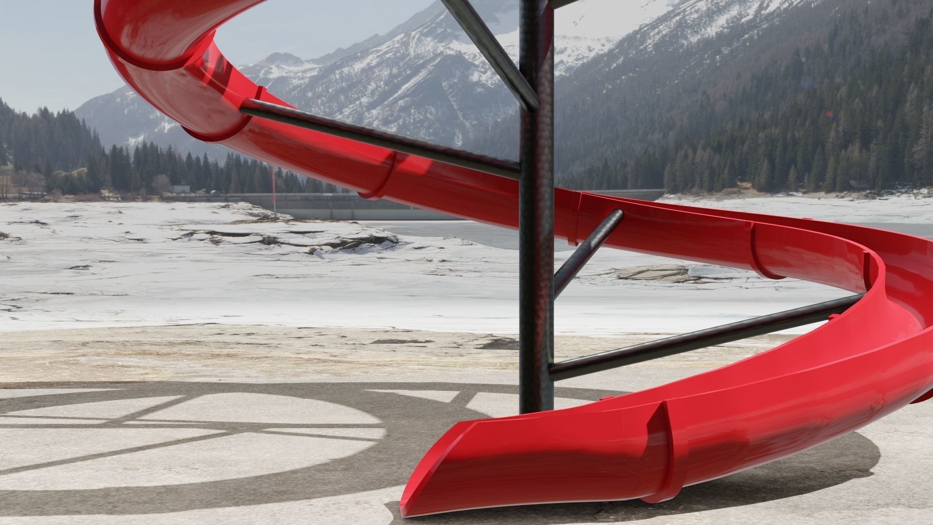 3D model Water Slide VR / AR / low-poly | CGTrader