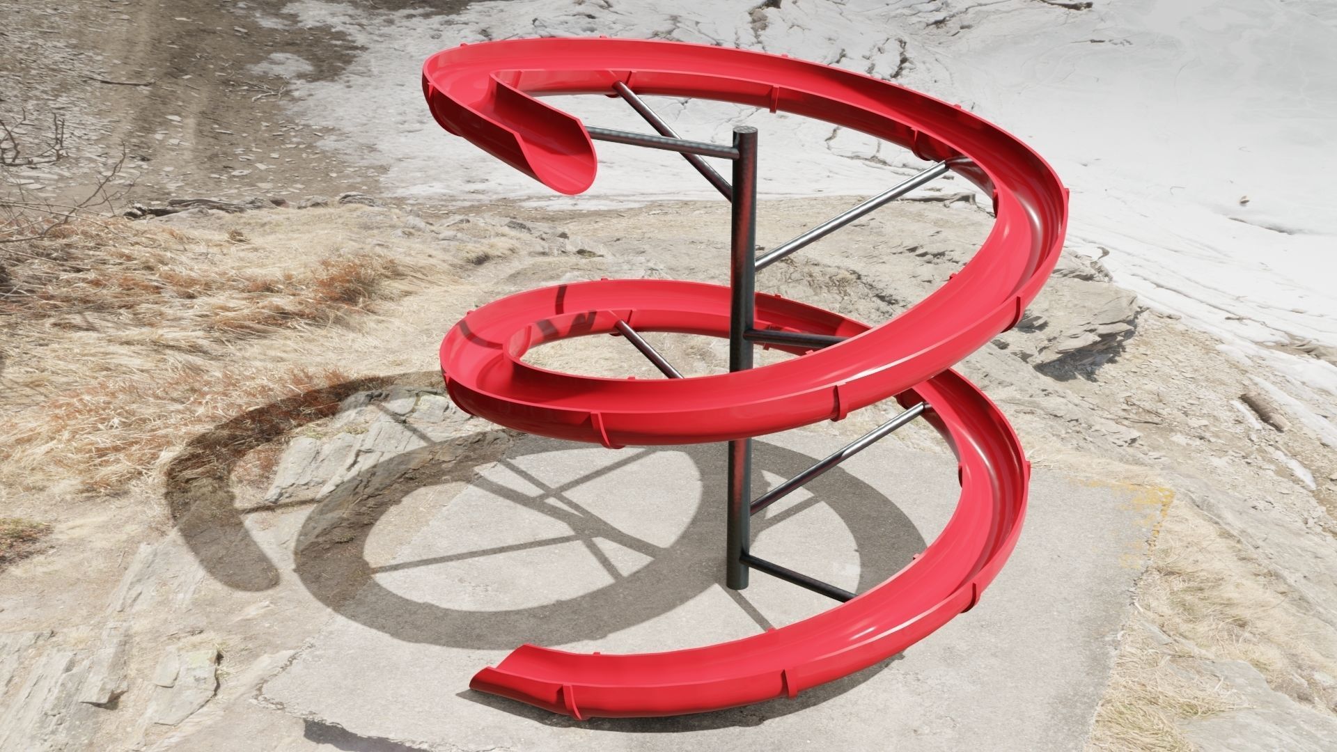 3D model Water Slide VR / AR / low-poly | CGTrader