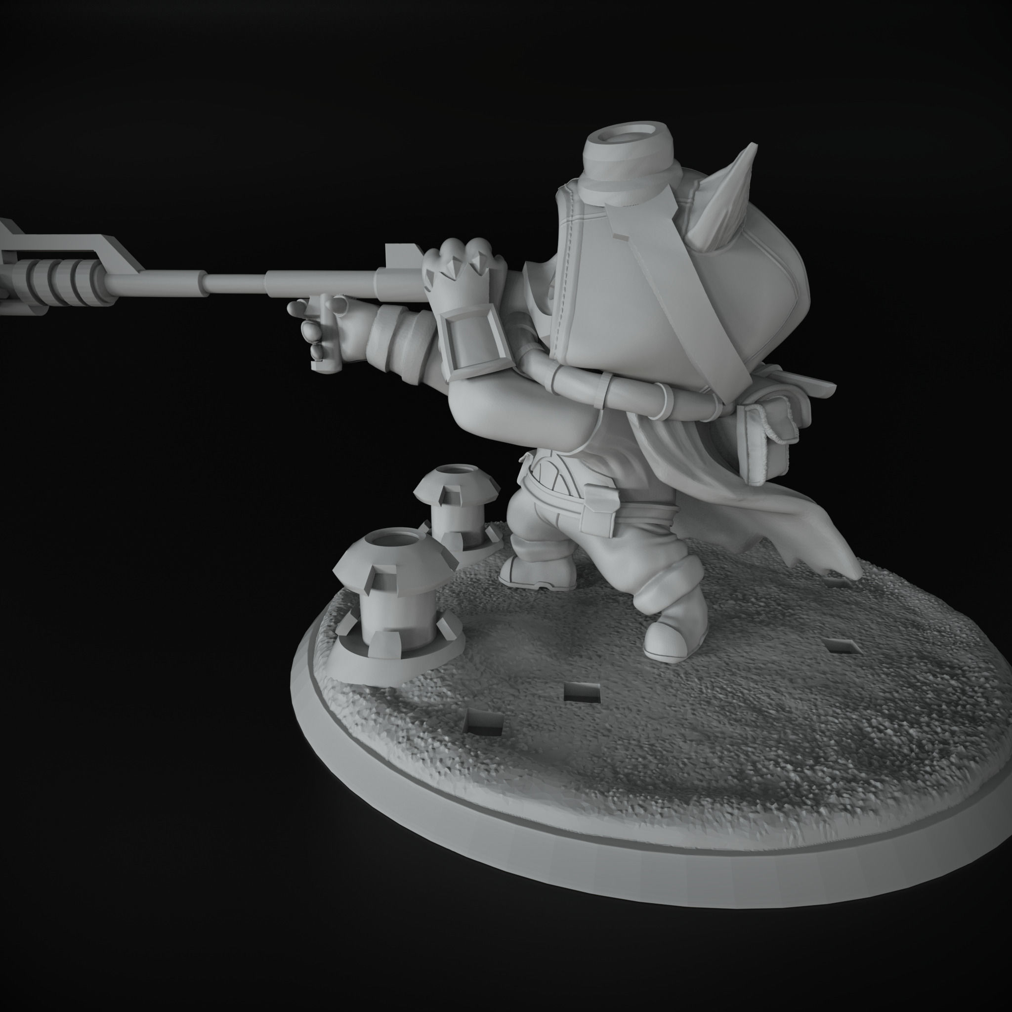 Teemo Omega squad Figure statue 3D model 3D printable | CGTrader
