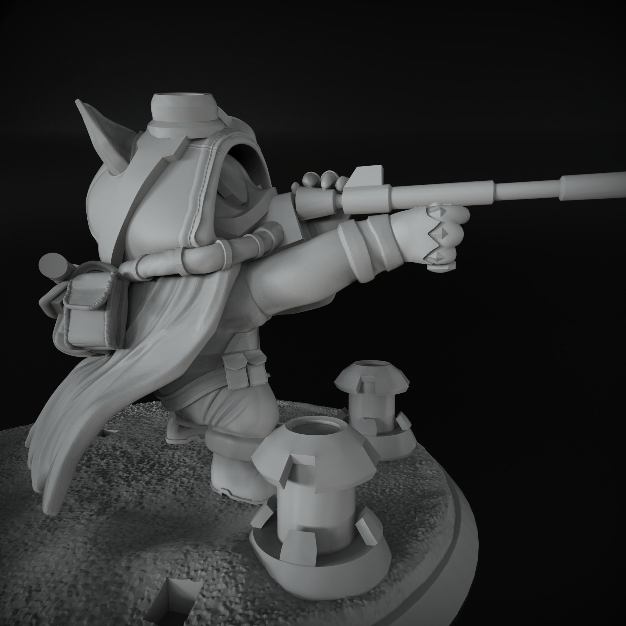 Teemo Omega squad Figure statue 3D model 3D printable | CGTrader