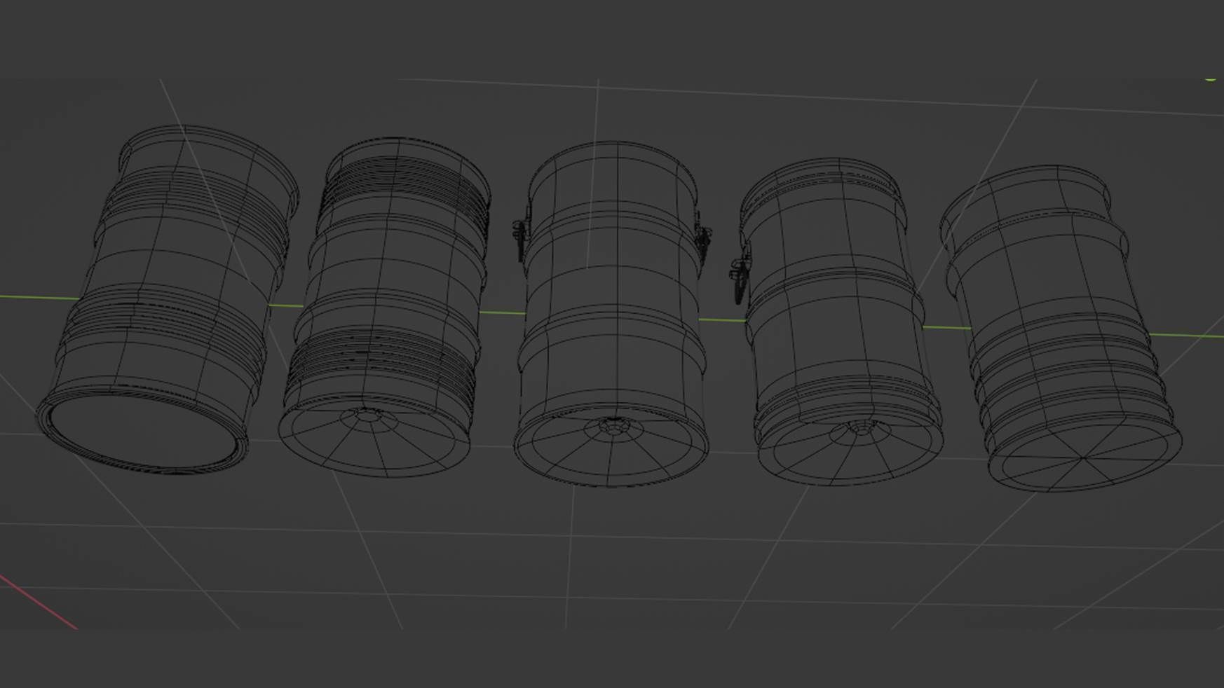 3D model Barrel Set 001 VR / AR / low-poly | CGTrader