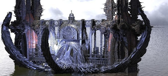 Knights Templar Sci Fi Tower Bridges 4 3D model | CGTrader