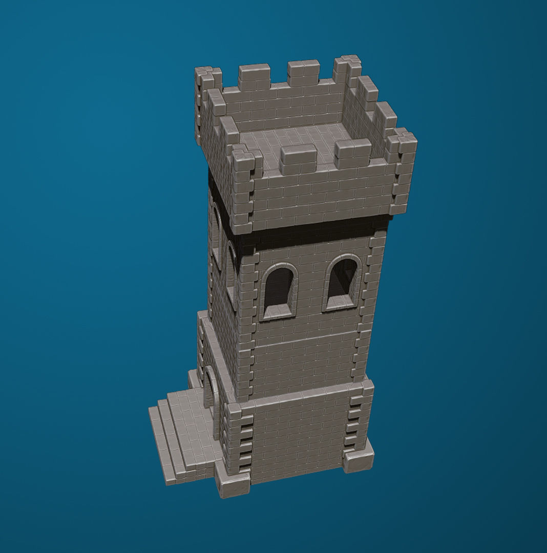Medieval Tower 02 3D print model 3D model 3D printable | CGTrader