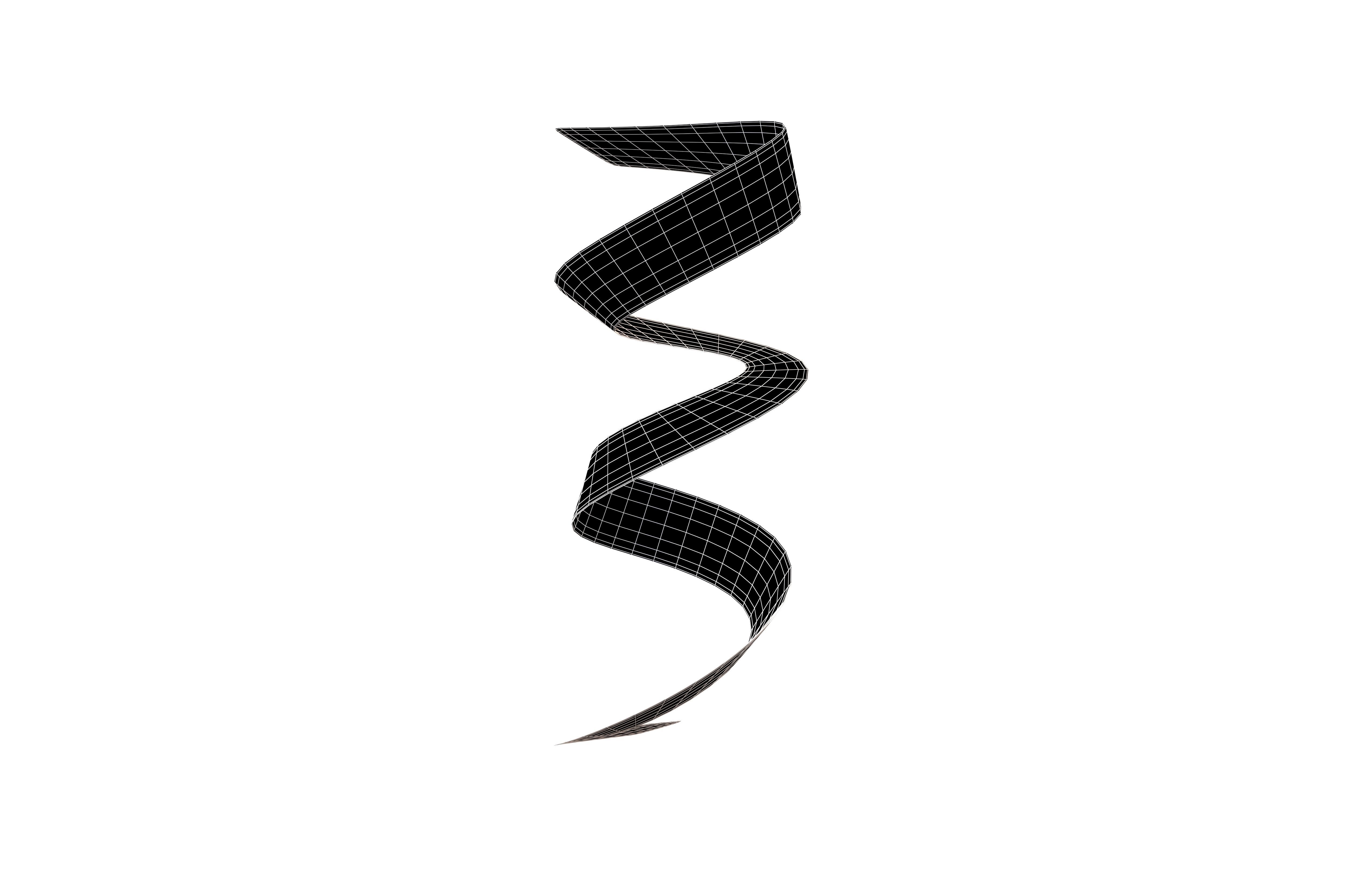 3D model Curly Ribbon V1 014 VR / AR / low-poly | CGTrader