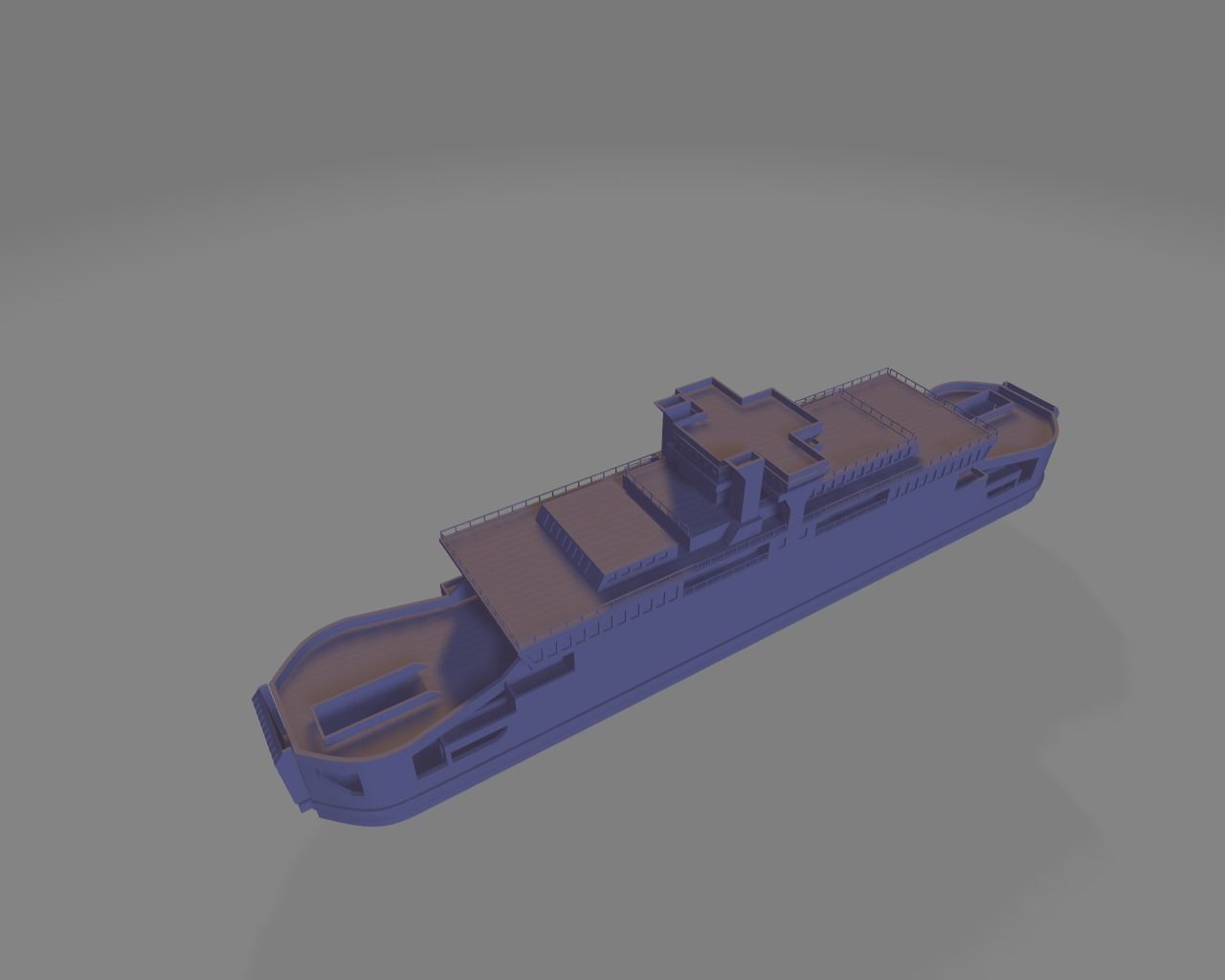 Ferry ro-ro ship miniature 3D model 3D printable | CGTrader
