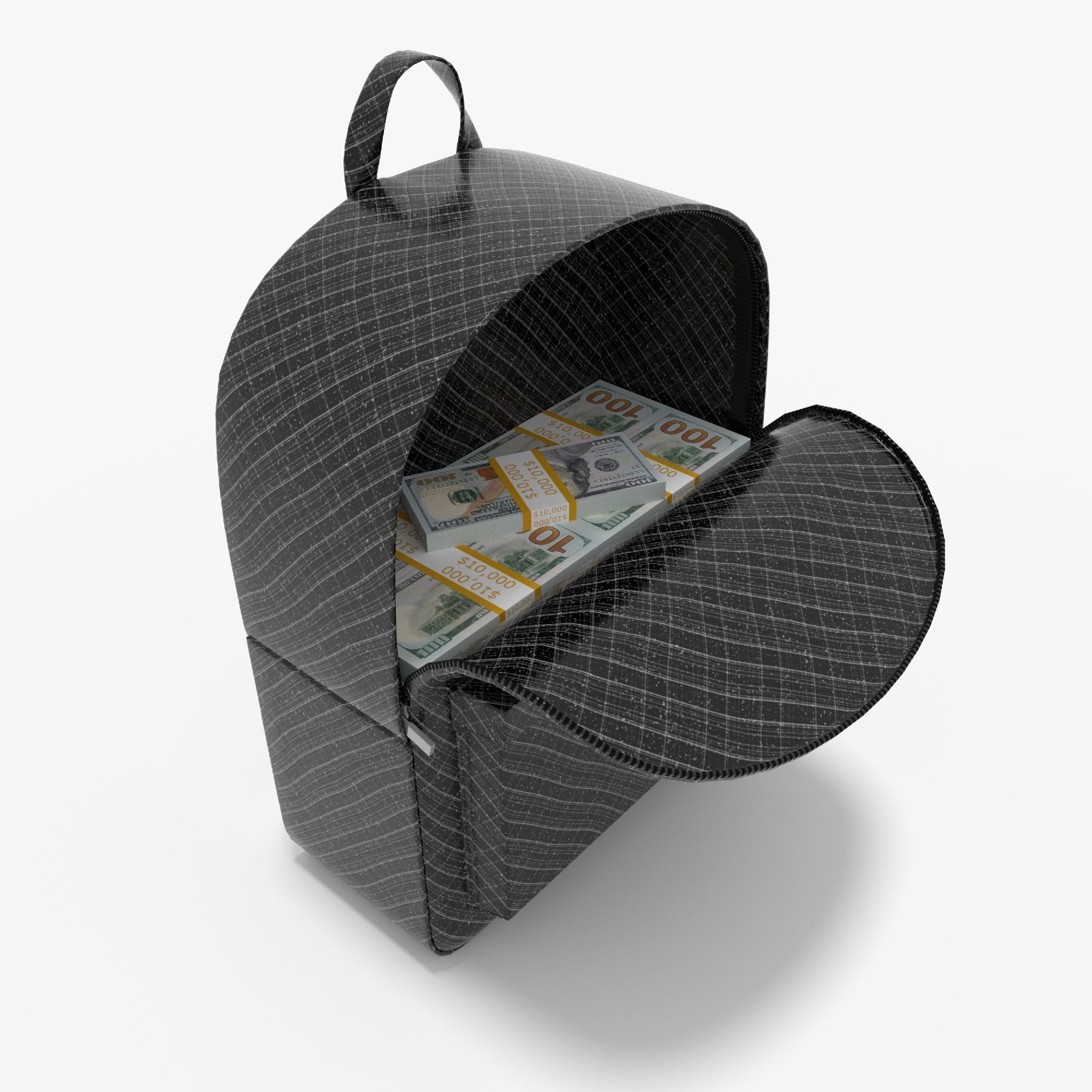 3D model Bookbag with Money VR / AR / low-poly | CGTrader