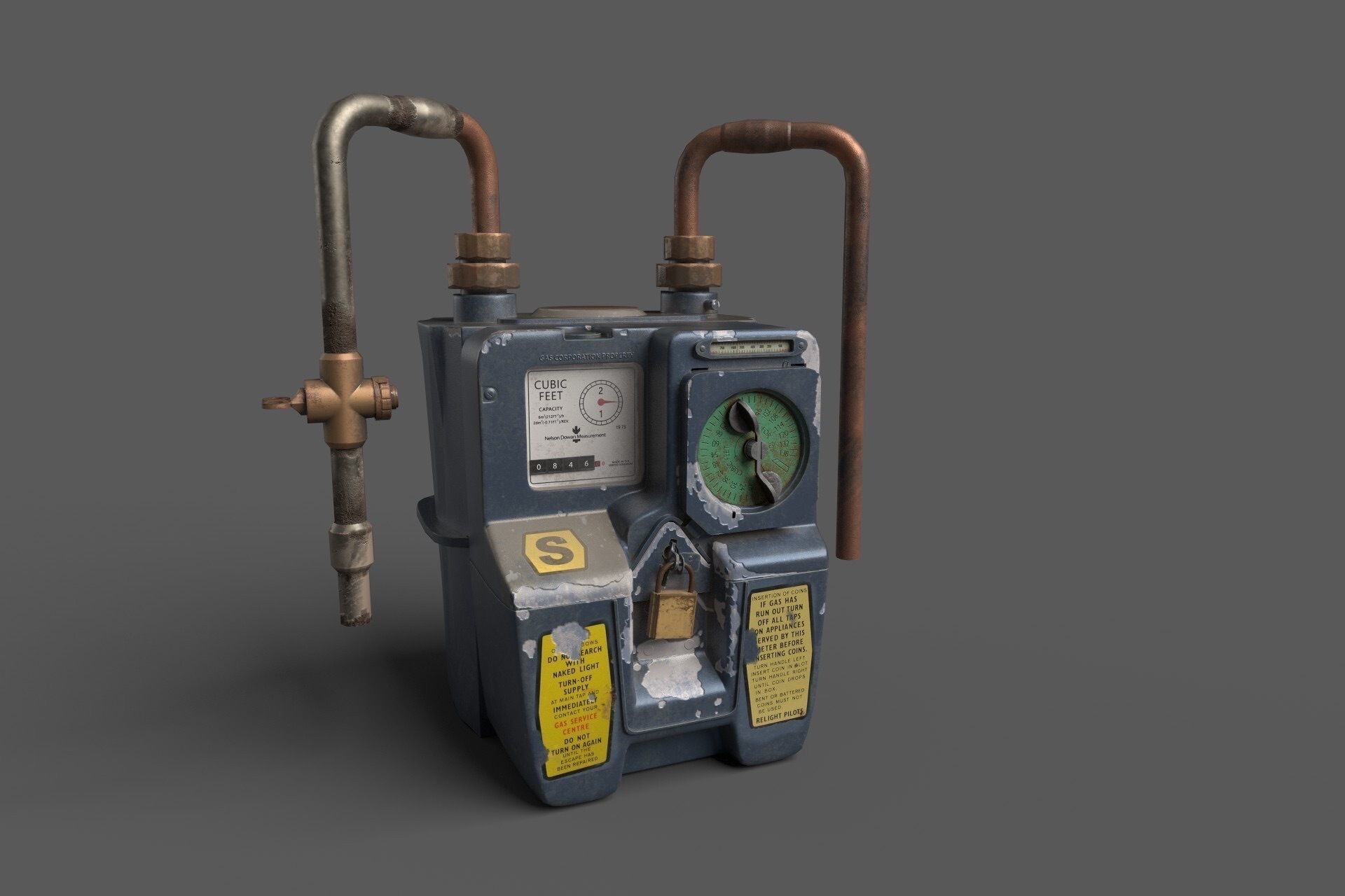 3D model Coined Gas Meter VR / AR / low-poly | CGTrader