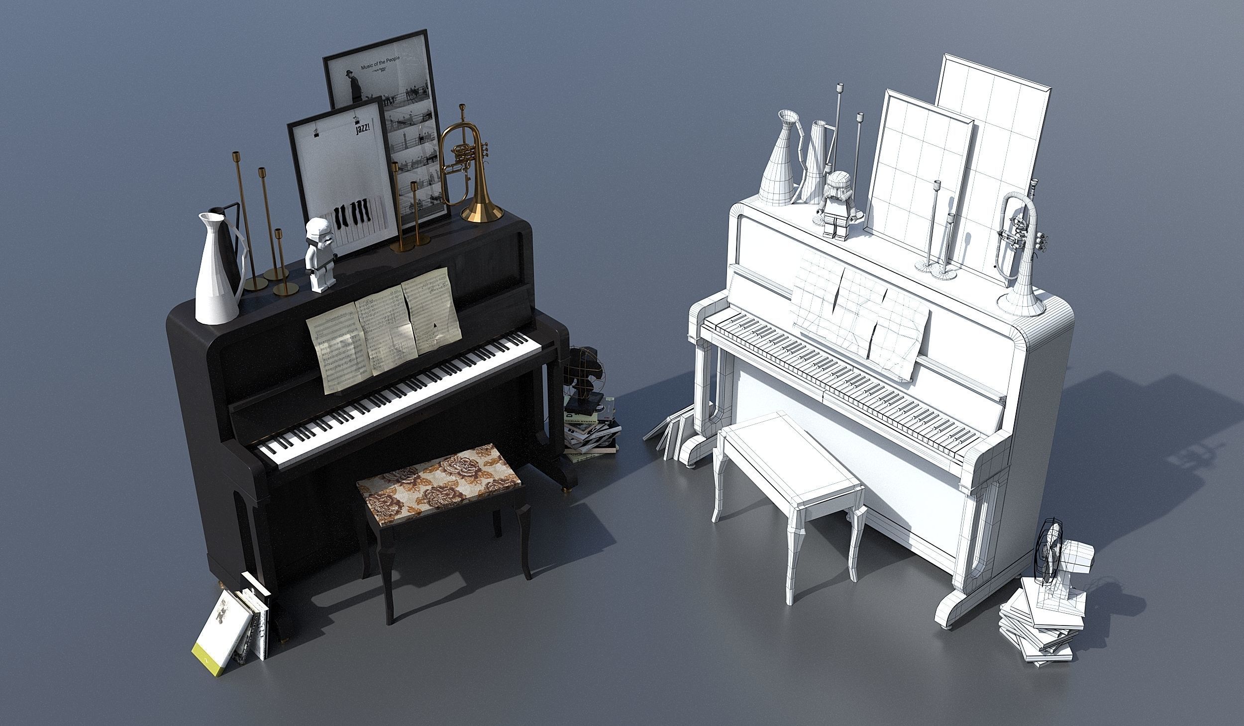 Piano 3D model | CGTrader