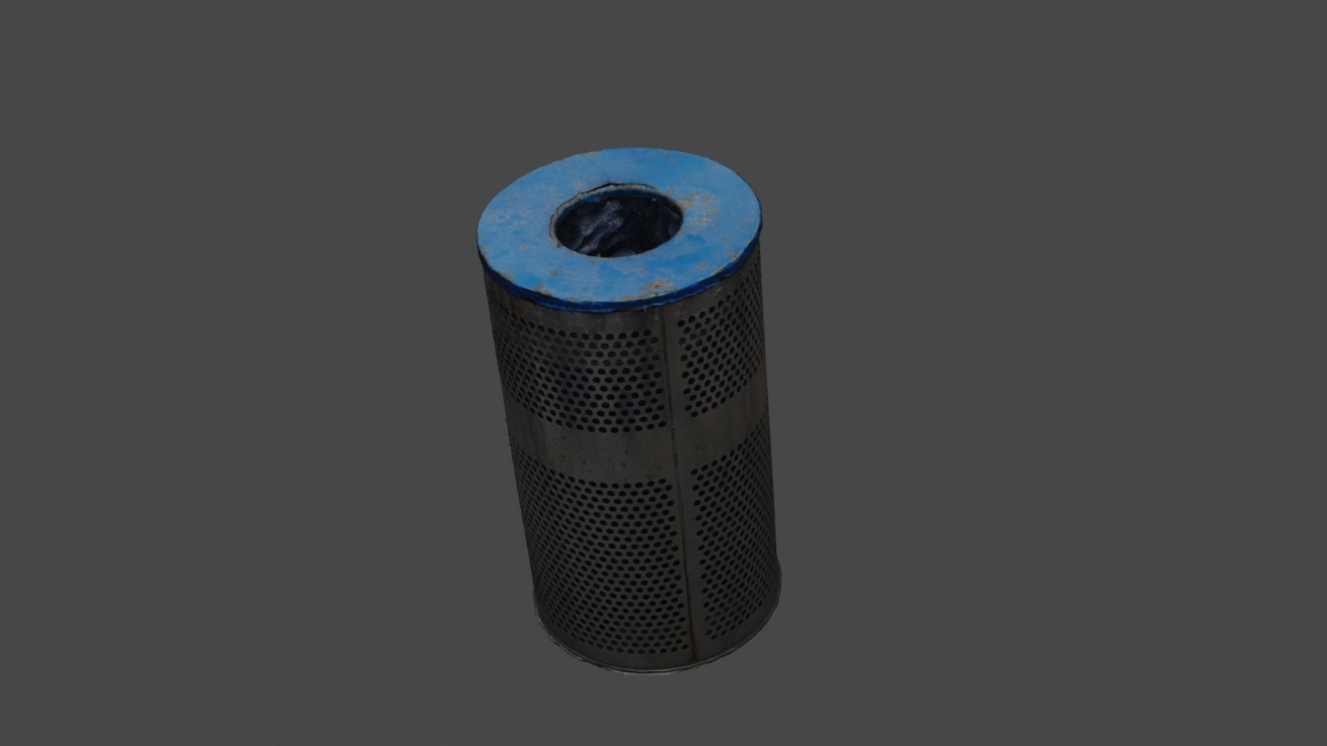 Rusty Recycle Trash Can Bin 3D model | CGTrader