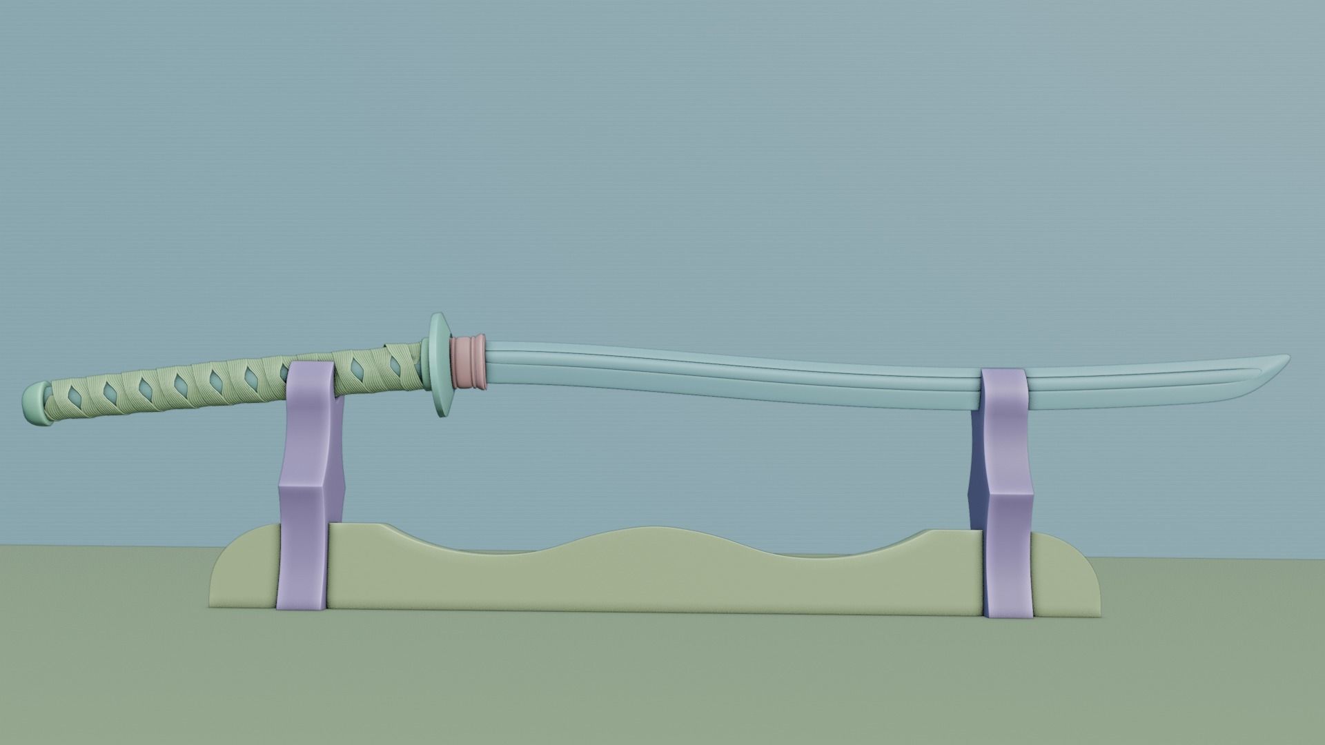 A Japanese Katana Model 3D model | CGTrader