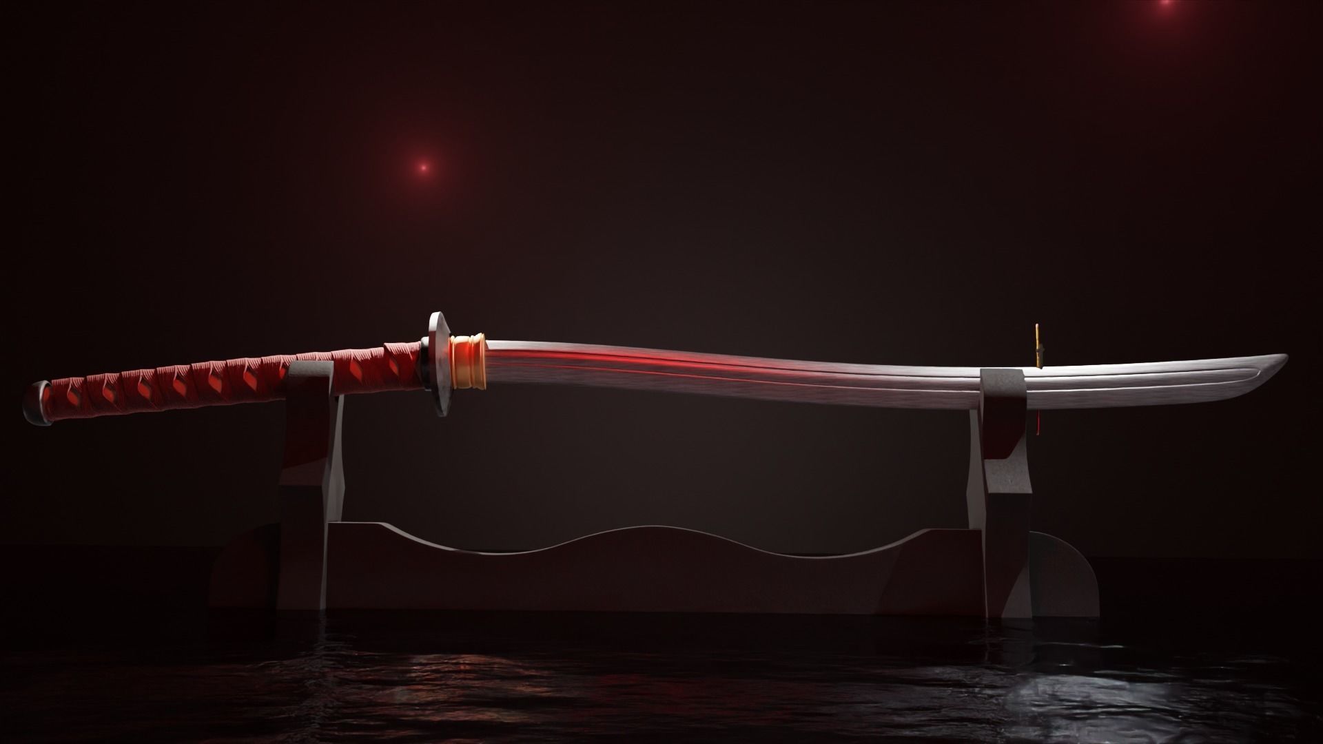 A Japanese Katana Model 3D model | CGTrader