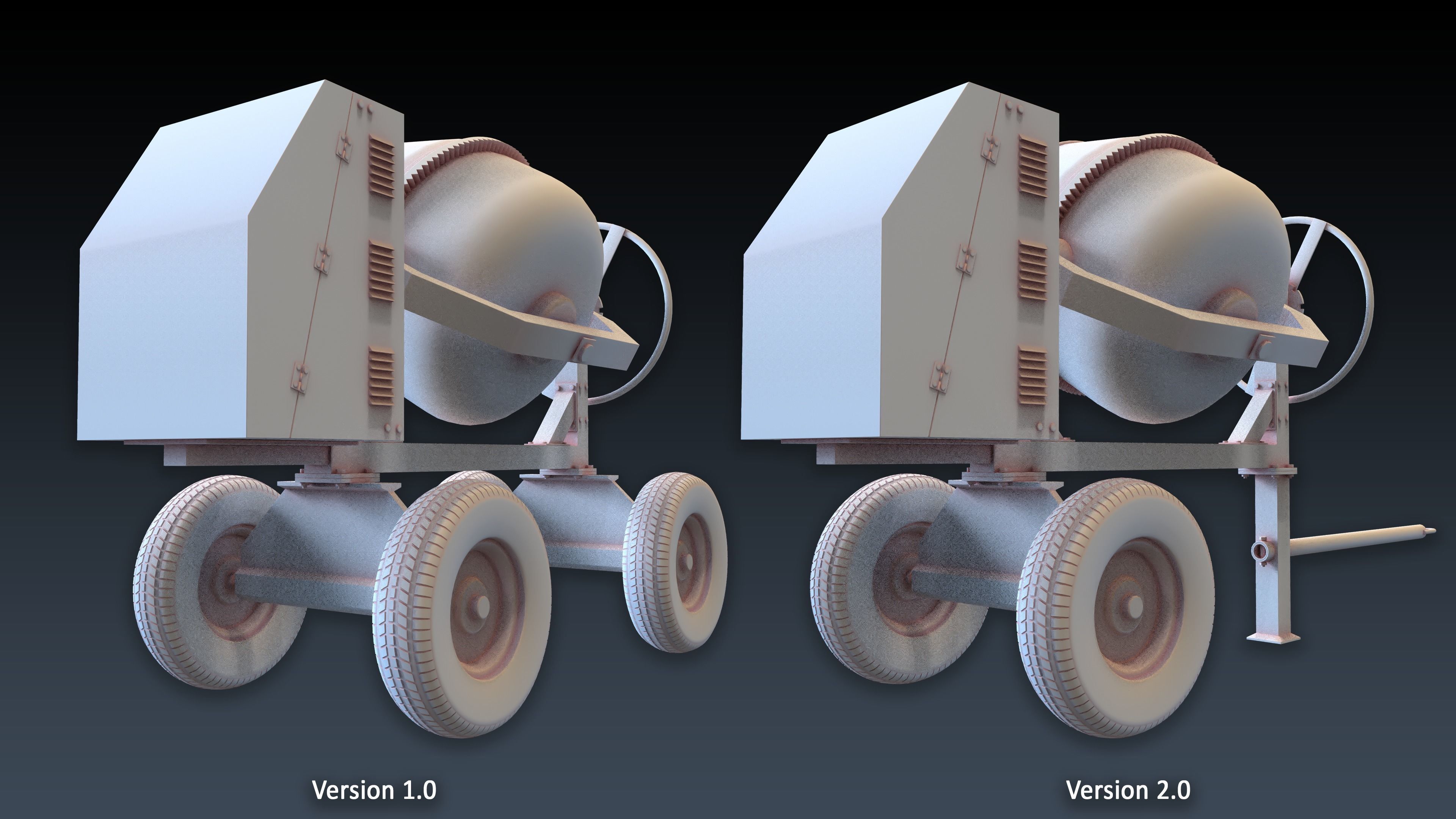 CEMENT MIXER MACHINE 3D MODEL 3D model | CGTrader