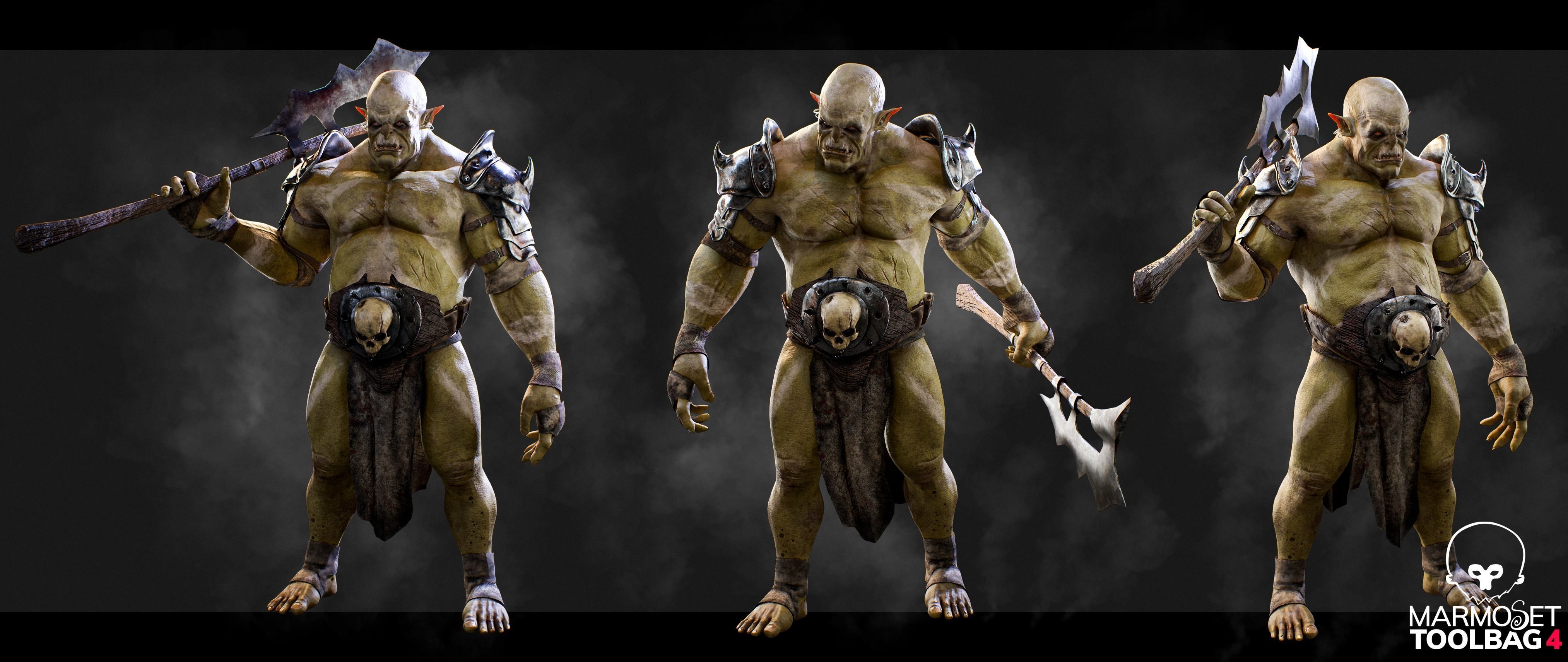 3D model Orc Warrior - Game ready Low-poly 3D model VR / AR / low-poly | CGTrader