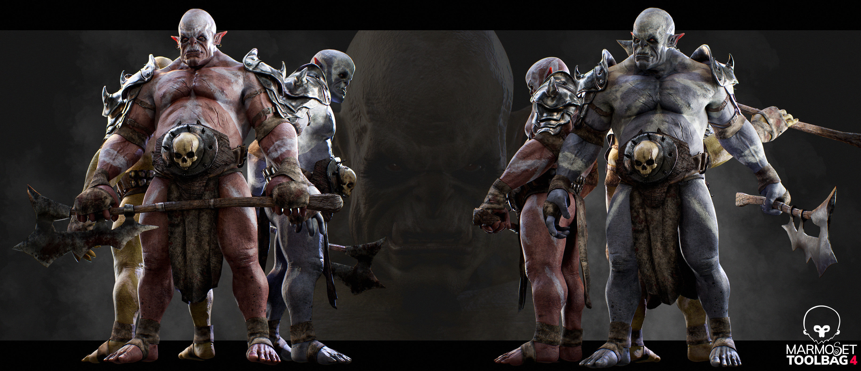 3D model Orc Warrior - Game ready Low-poly 3D model VR / AR / low-poly | CGTrader