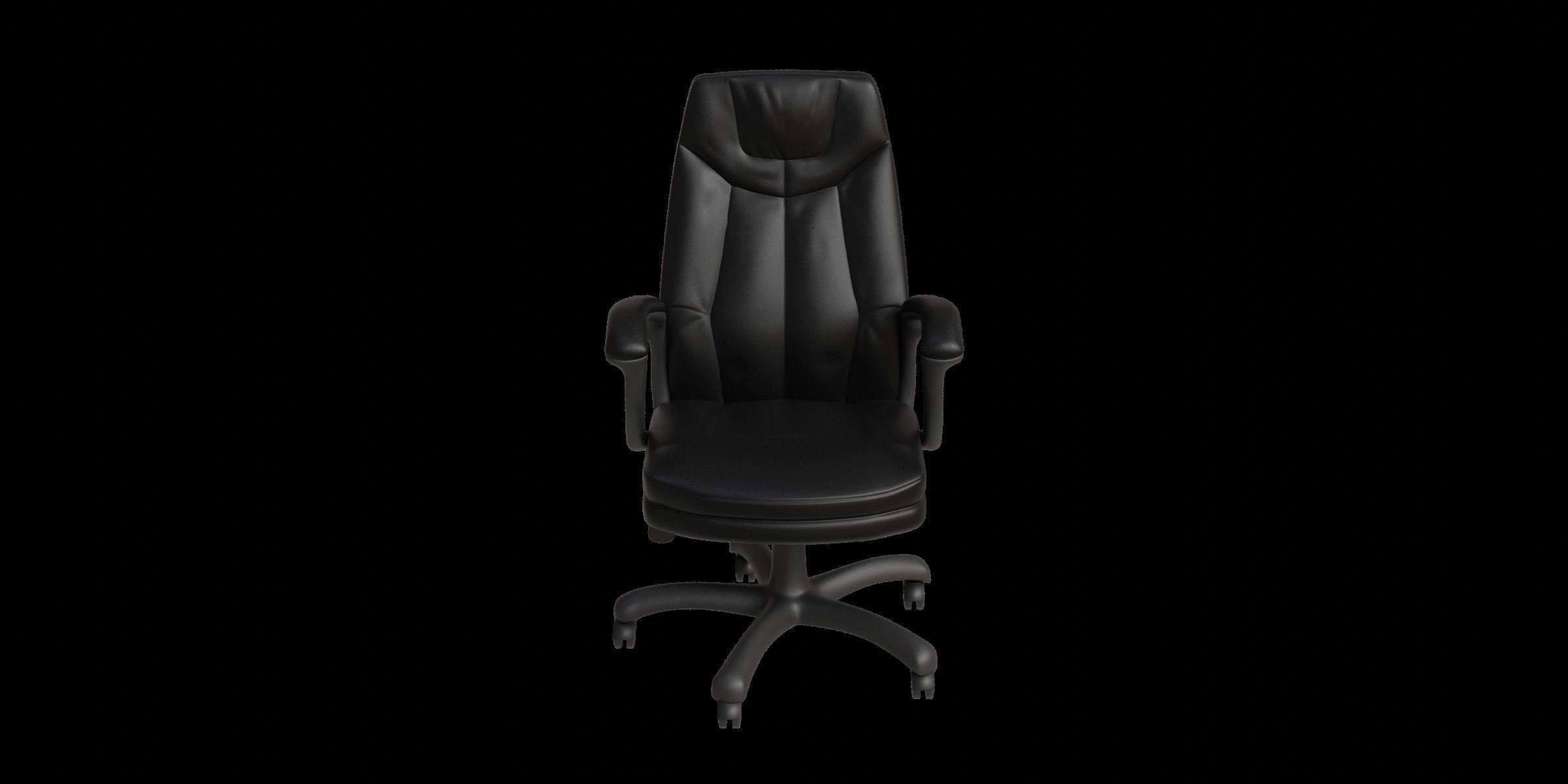 High Back Black Chair 3D model | CGTrader