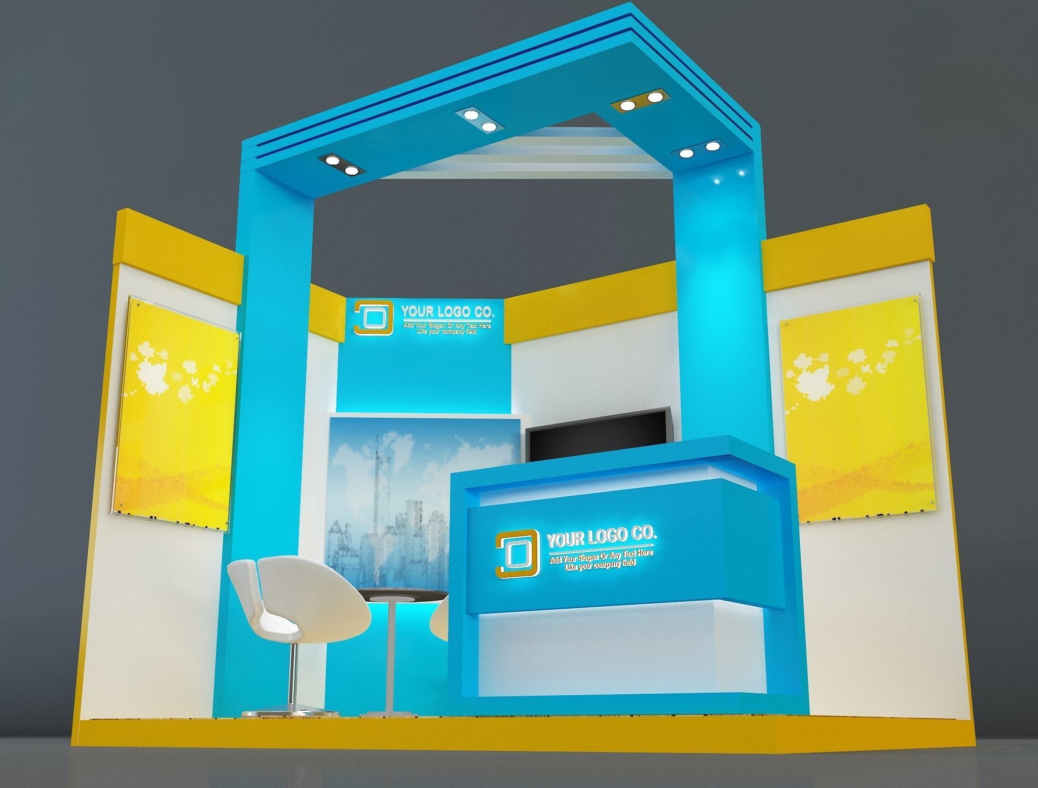 Booth Exhibition Stand a174 3D model | CGTrader