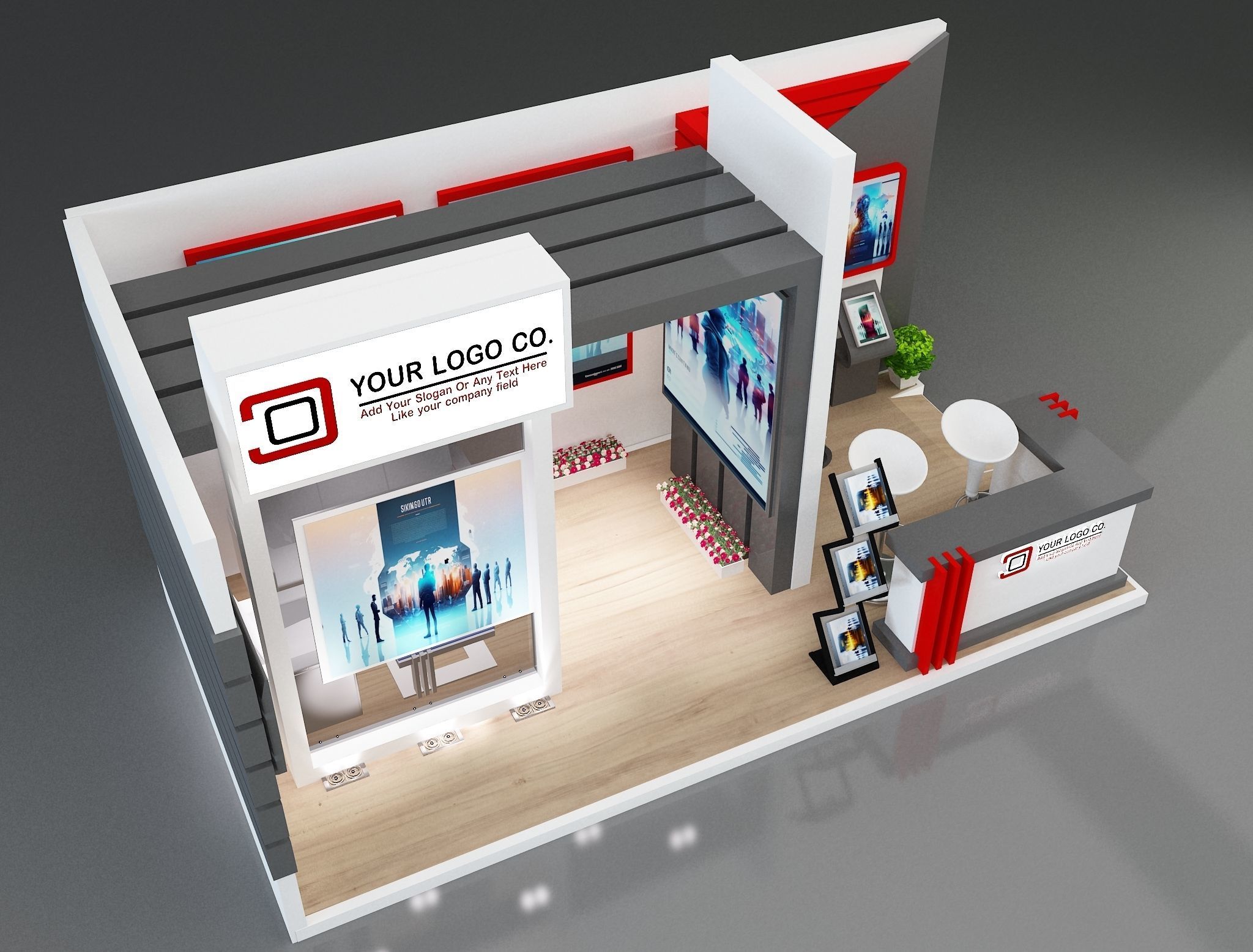 Booth Exhibition Stand a172 3D model | CGTrader