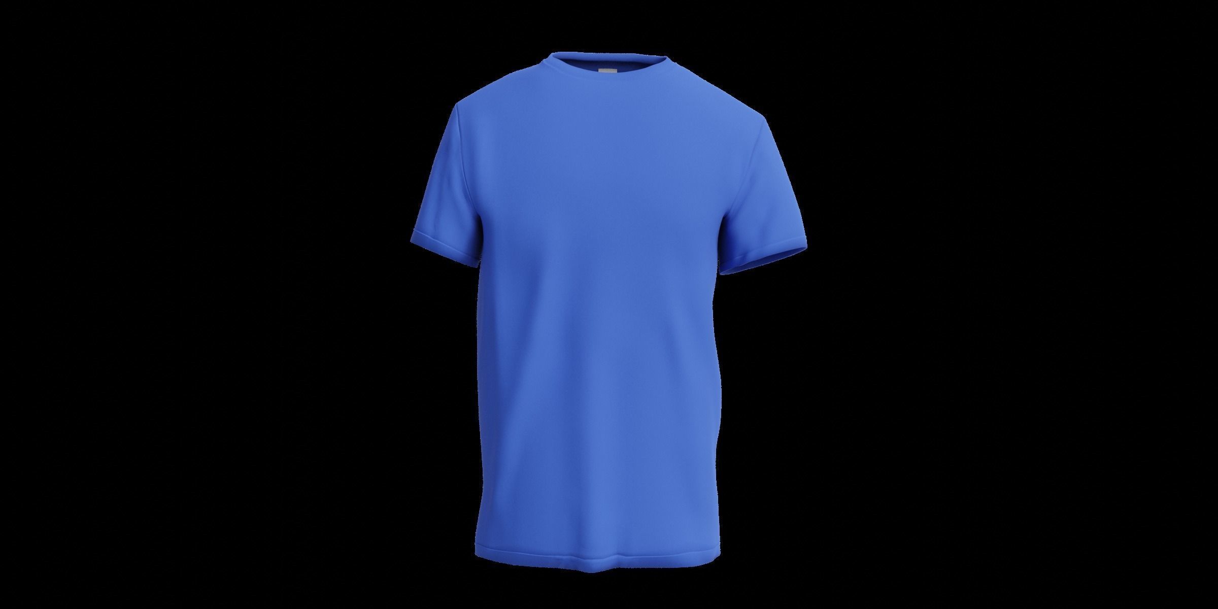Simple Blue T Shirt 3D model | CGTrader