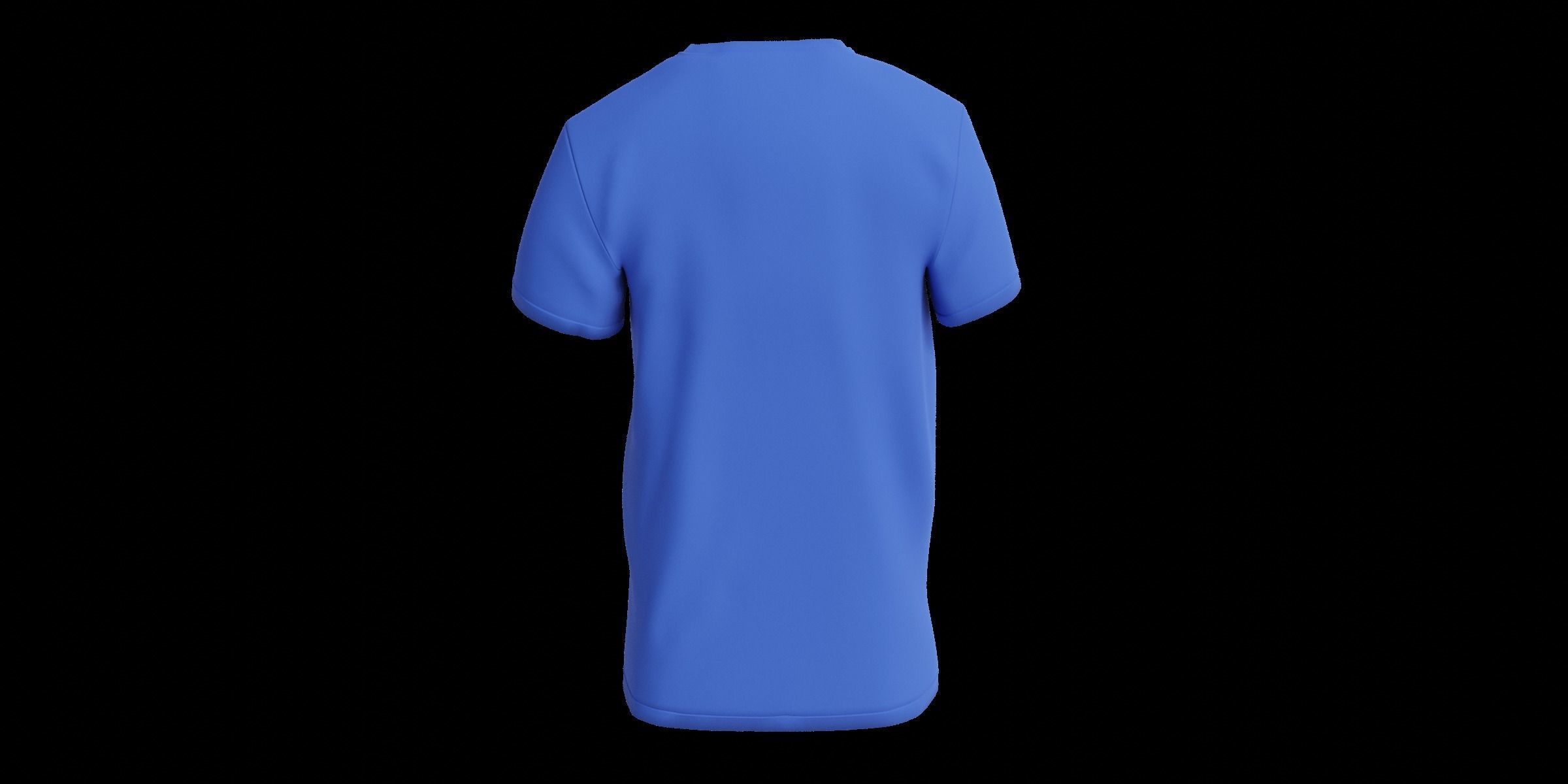 Simple Blue T Shirt 3D model | CGTrader