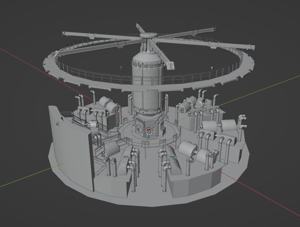 Silo Series Generator Room free 3D model | CGTrader