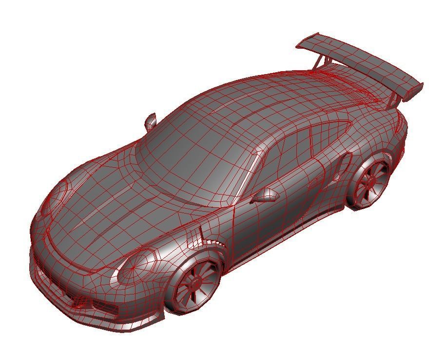 3D model Porsche 911 GT3 RS Hypercasual VR / AR / low-poly | CGTrader