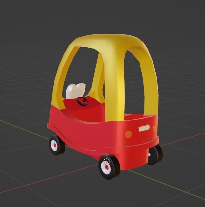 Childrens Rideable Toy Car free VR / AR / low-poly 3D model | CGTrader