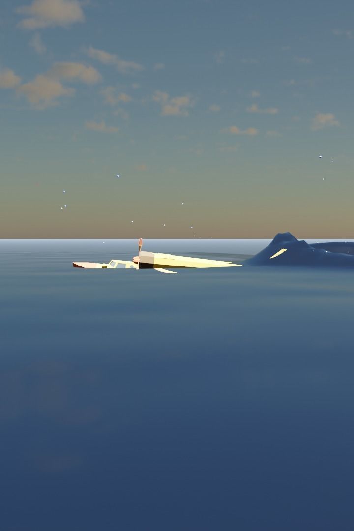 plane land on ocean free VR / AR / low-poly 3D model animated | CGTrader