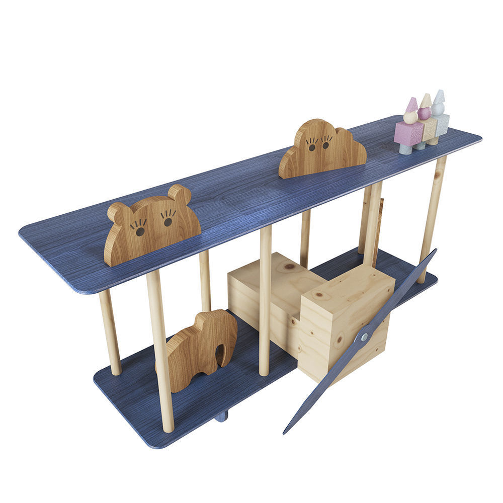 Bi Plane Decorative Shelf 3D model | CGTrader