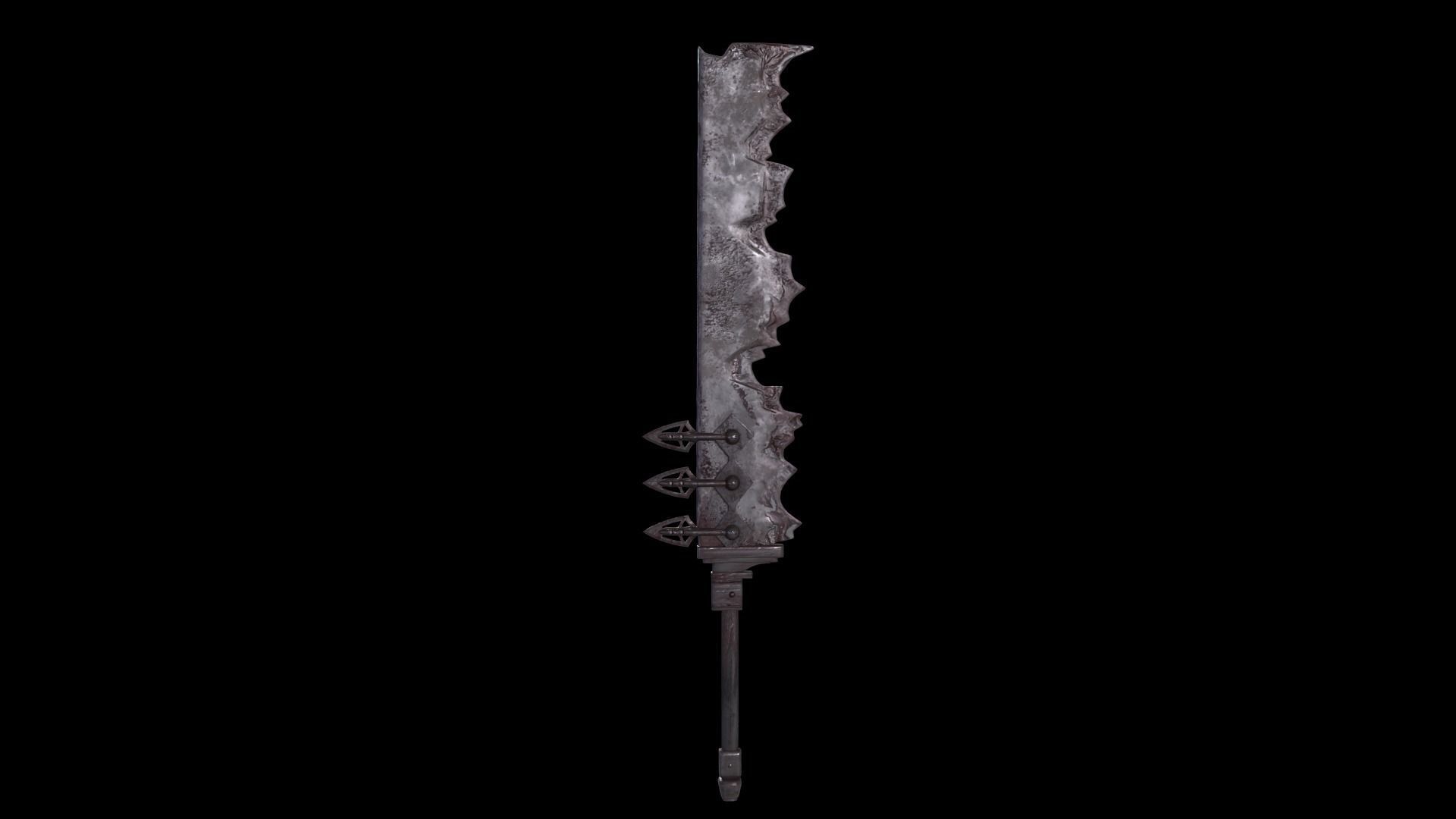 3D model butcher sword blade VR / AR / low-poly | CGTrader
