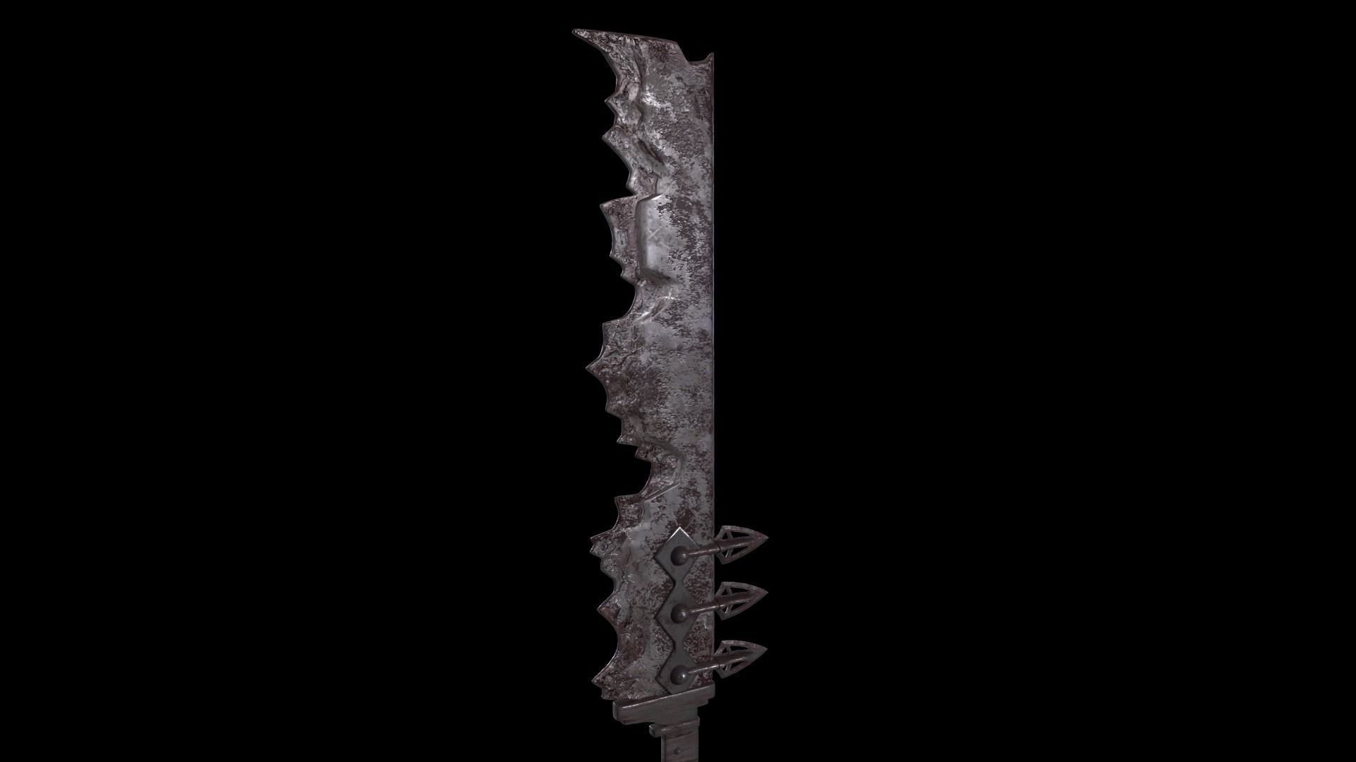 3D model butcher sword blade VR / AR / low-poly | CGTrader