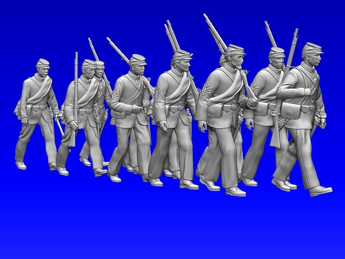 Soldiers Union us civil war 3D model 3D printable | CGTrader