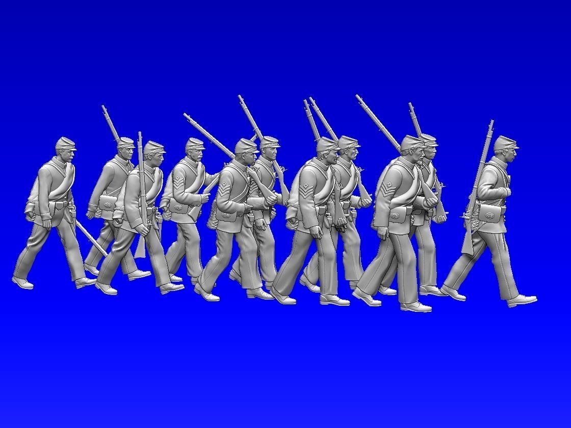 Soldiers Union us civil war 3D model 3D printable | CGTrader