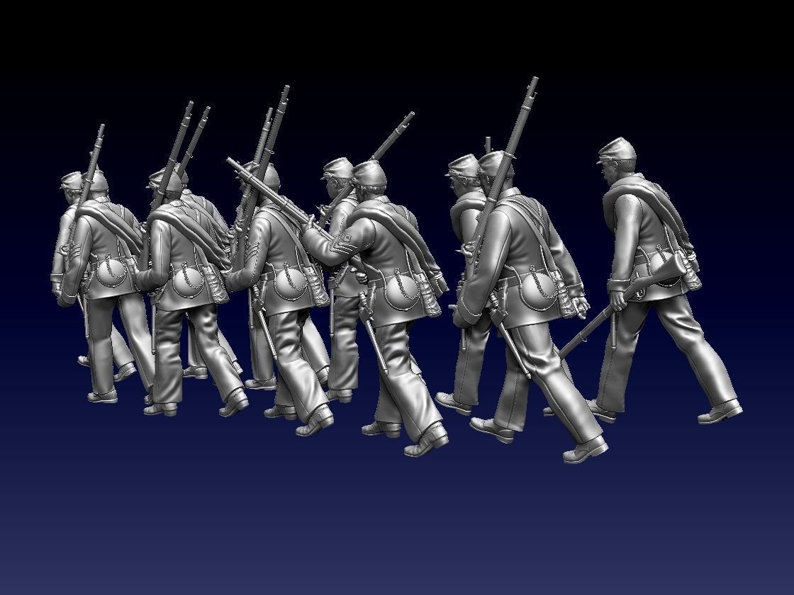 Soldiers Union us civil war 3D model 3D printable | CGTrader