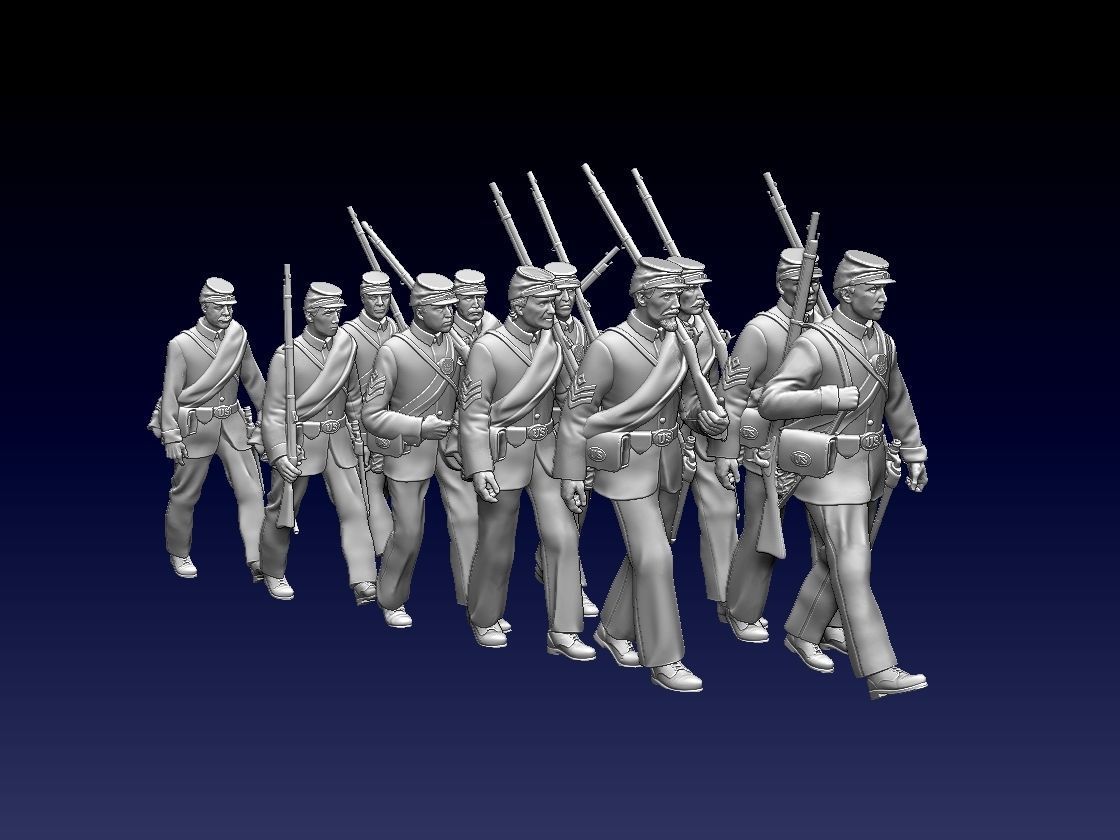 Soldiers Union us civil war 3D model 3D printable | CGTrader