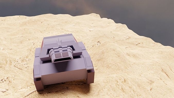 3D model Tank with terrain painting VR / AR / low-poly | CGTrader
