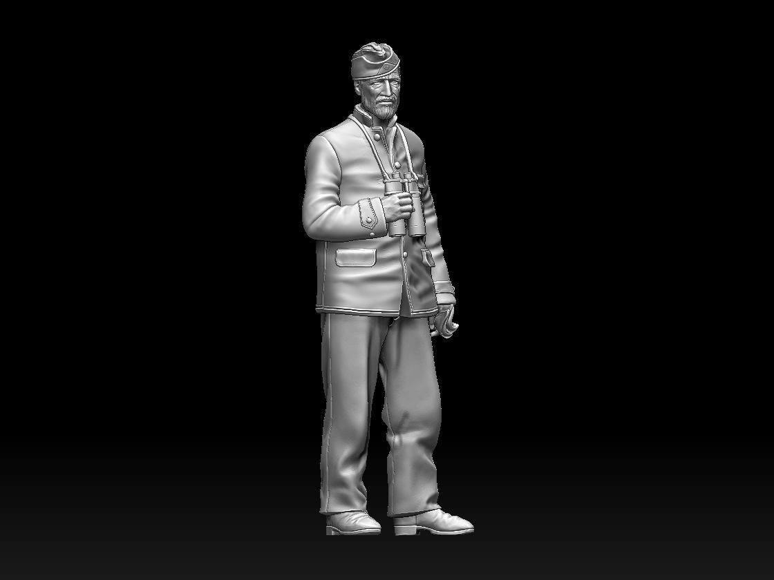 german officer u-boat 3D model 3D printable | CGTrader