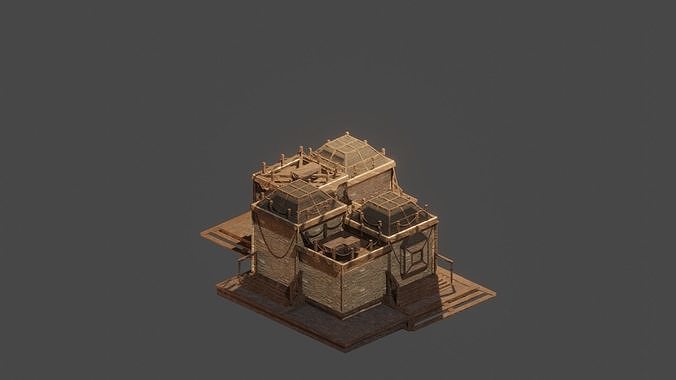 3D model Medieval House Town City Building Castle Tower Blender 18 VR ...