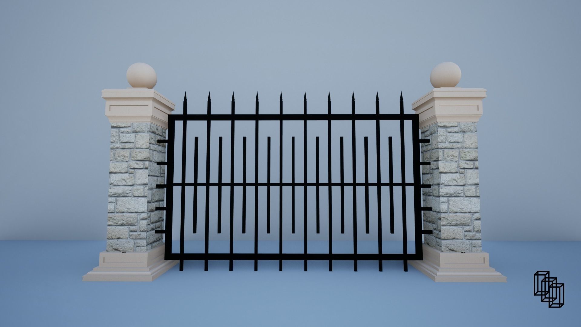 3D model Custom Gate VR / AR / low-poly | CGTrader