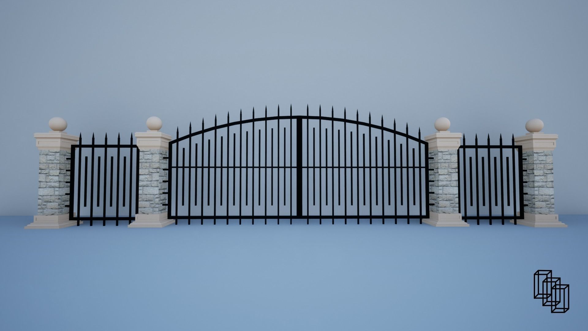 Custom Gate 3D model | CGTrader