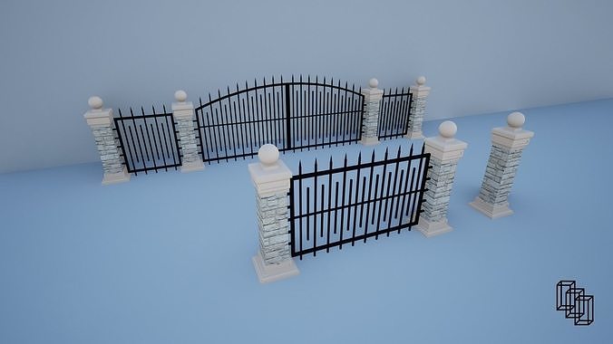 Custom Gate 3D model | CGTrader