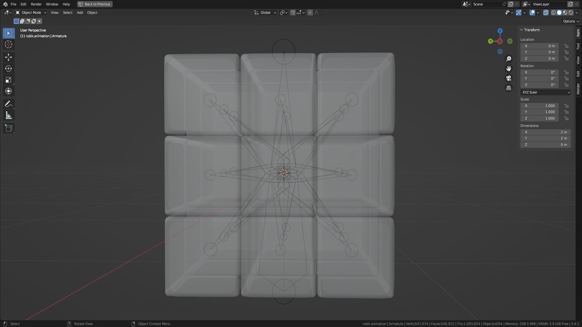 3D model Rubik Cube animation VR / AR / low-poly | CGTrader