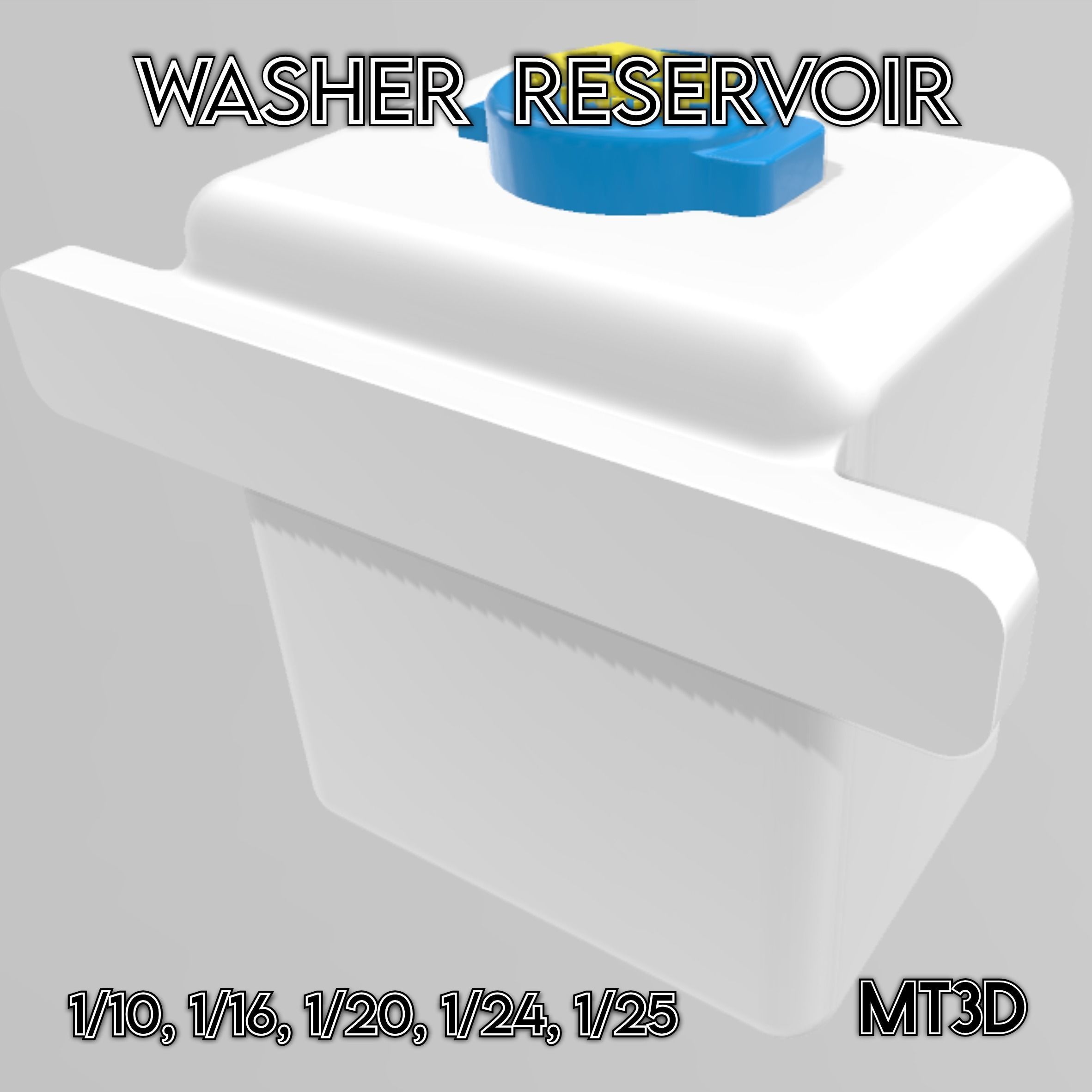 WASHER FLUID RESERVOIR FOR SCALE AUTOS 3D model 3D printable | CGTrader