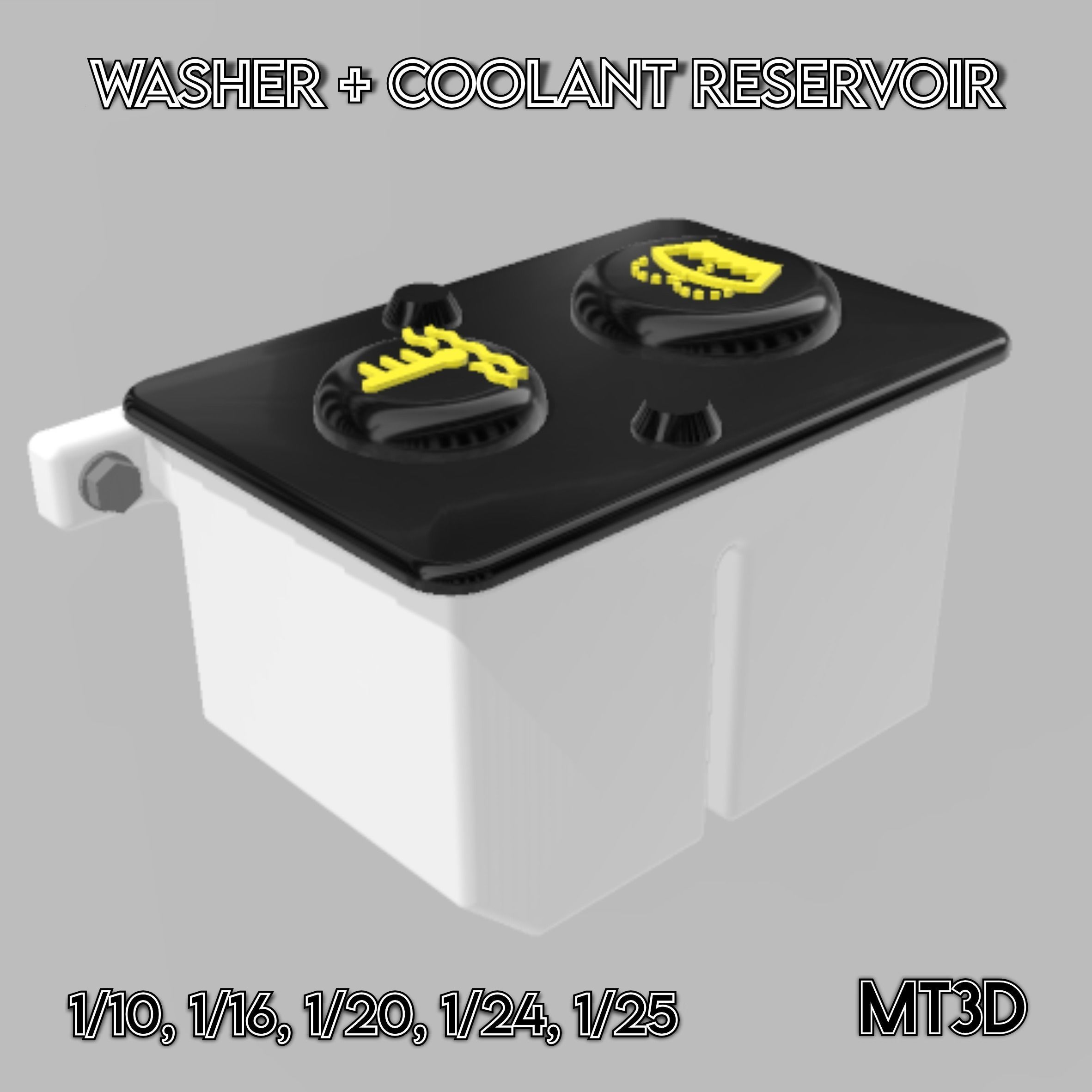 COOLANT AND WASHER RESERVOIR FOR SCALE AUTOS 3D model 3D printable ...