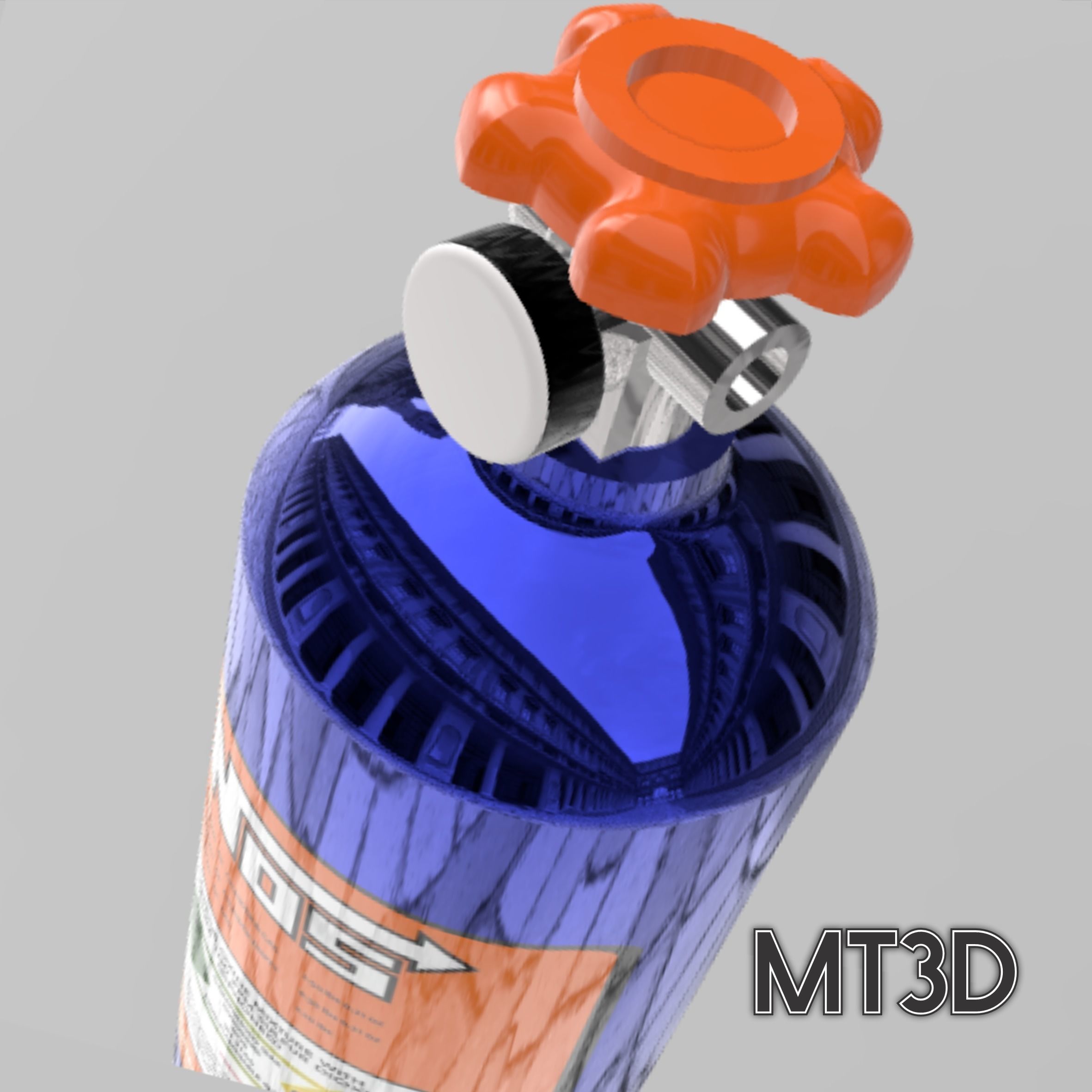 FREE NITROUS BOTTLE WITH DECAL FILES VARIOUS SCALES free 3D model 3D ...