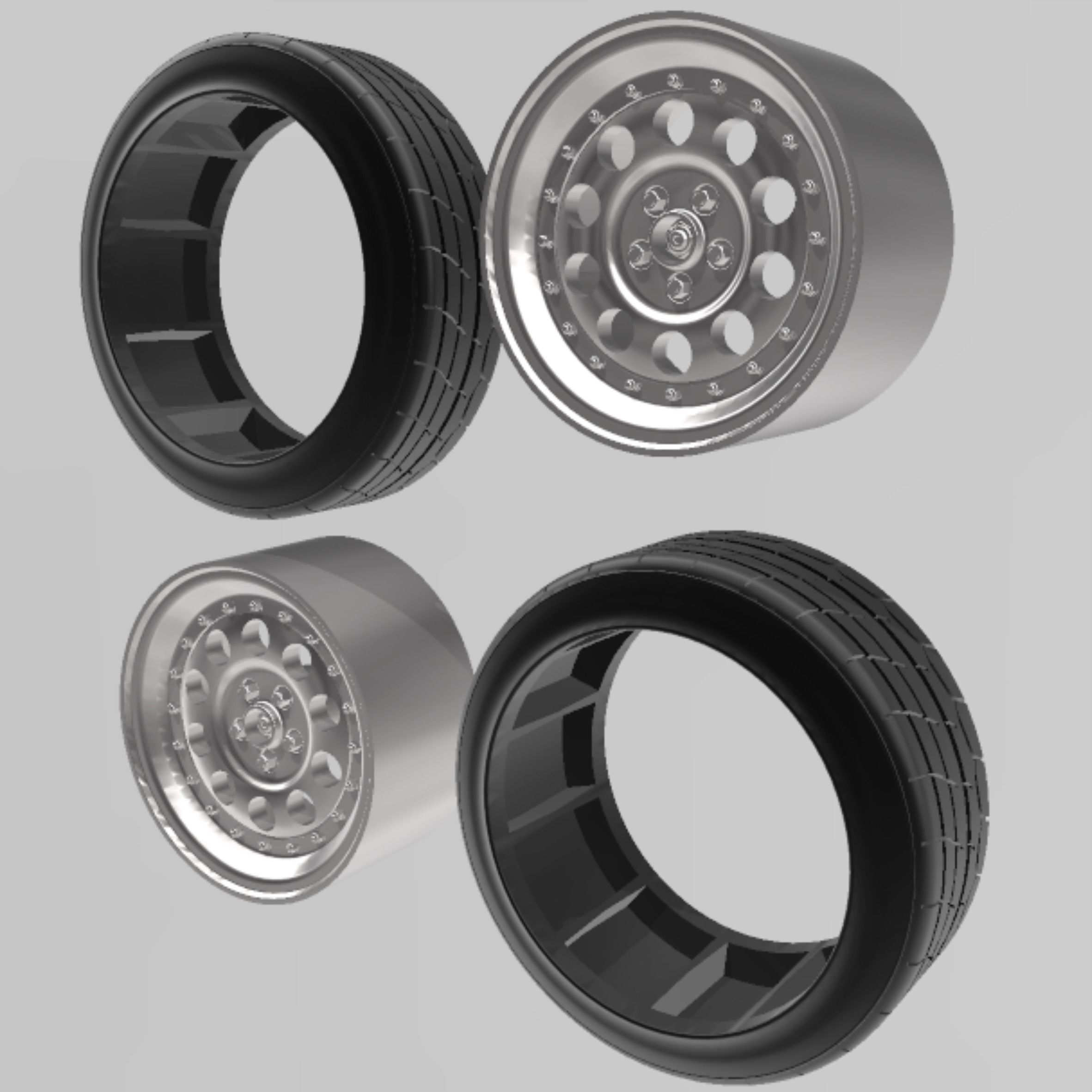 LANCIA 037 WHEELS AND STRETCHED TIRES FOR SCALE AUTOS 3D model 3D ...
