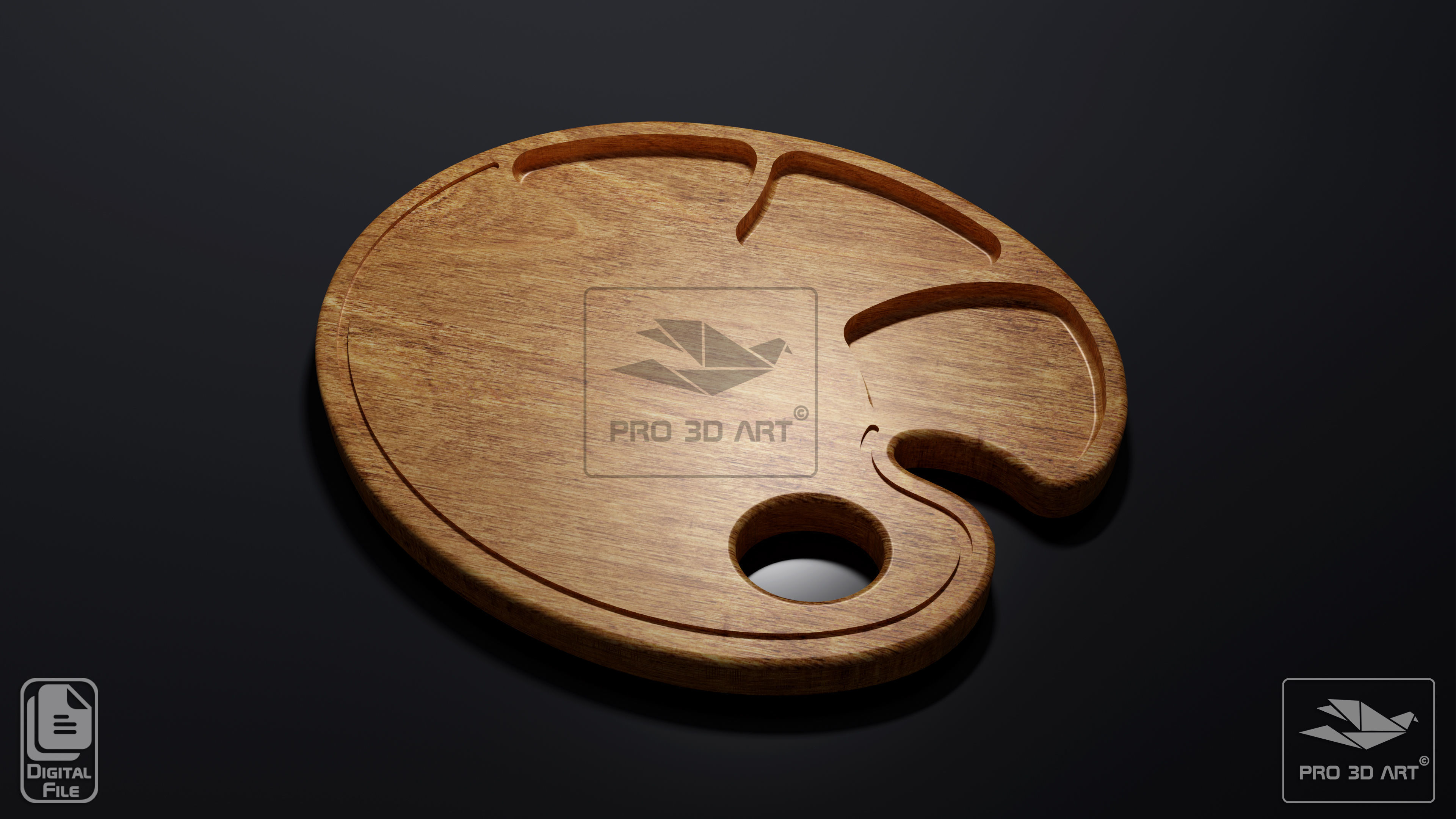 Palette Cutting Board - CNC files for Wood 3D model | CGTrader