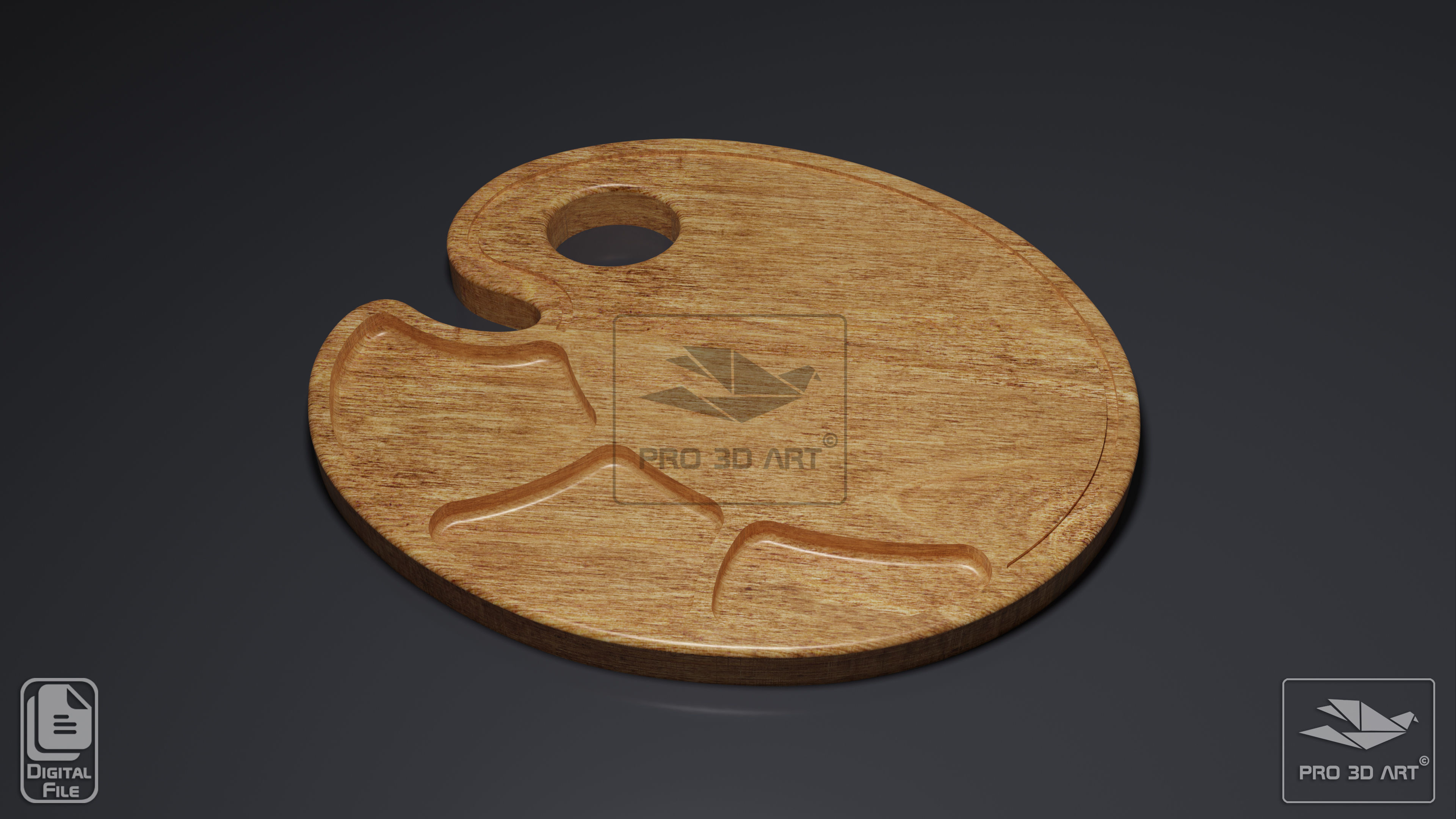 Palette Cutting Board - CNC files for Wood 3D model | CGTrader