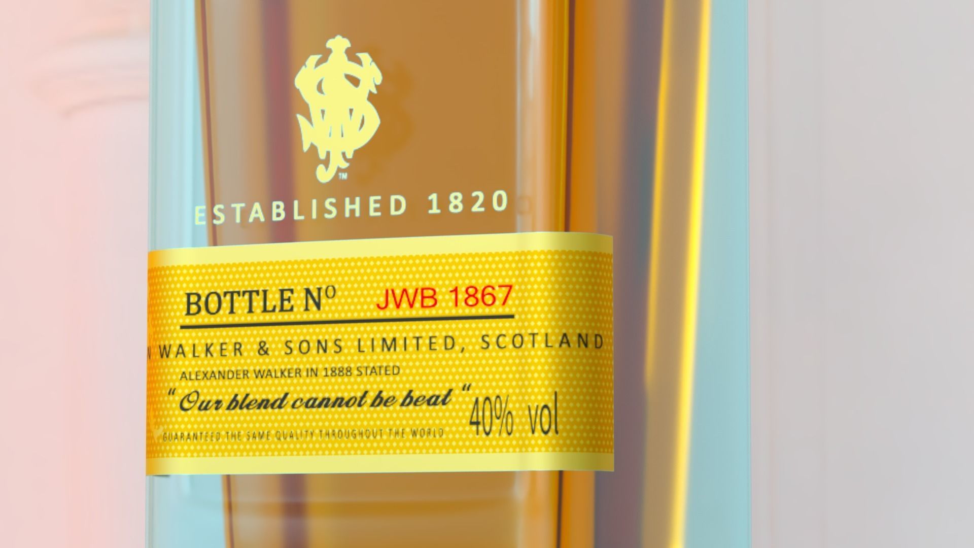 3D model Johnnie Walker Blue Label VR / AR / low-poly | CGTrader