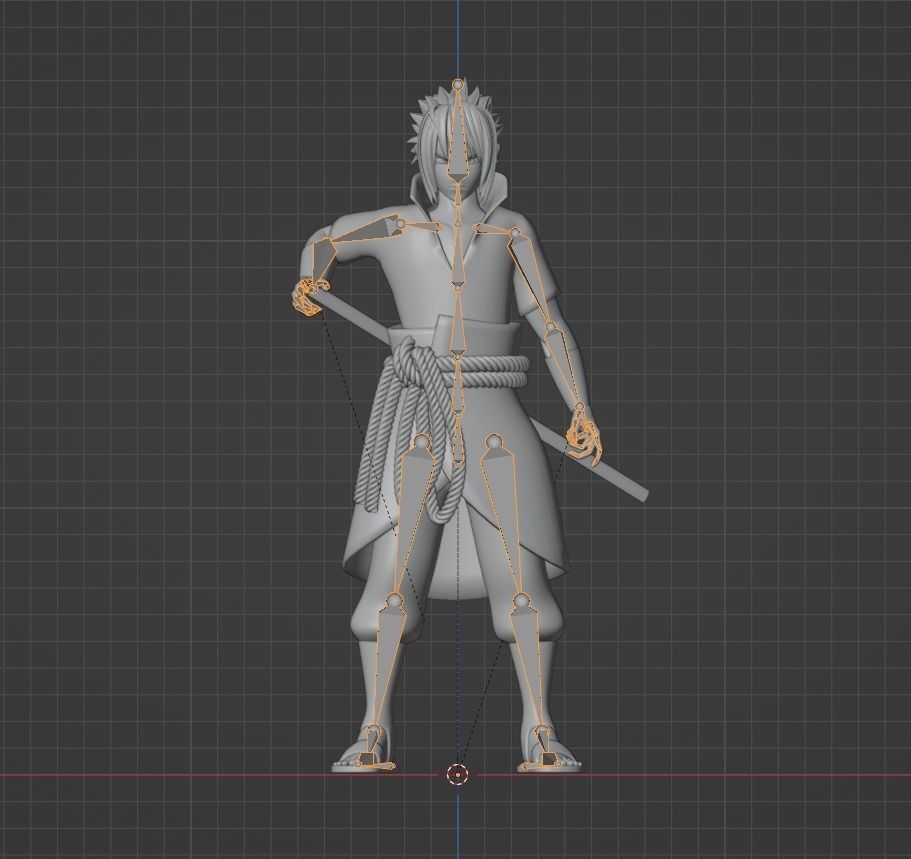 Sasuke Uchiha - Naruto Shippuden 3D model rigged | CGTrader